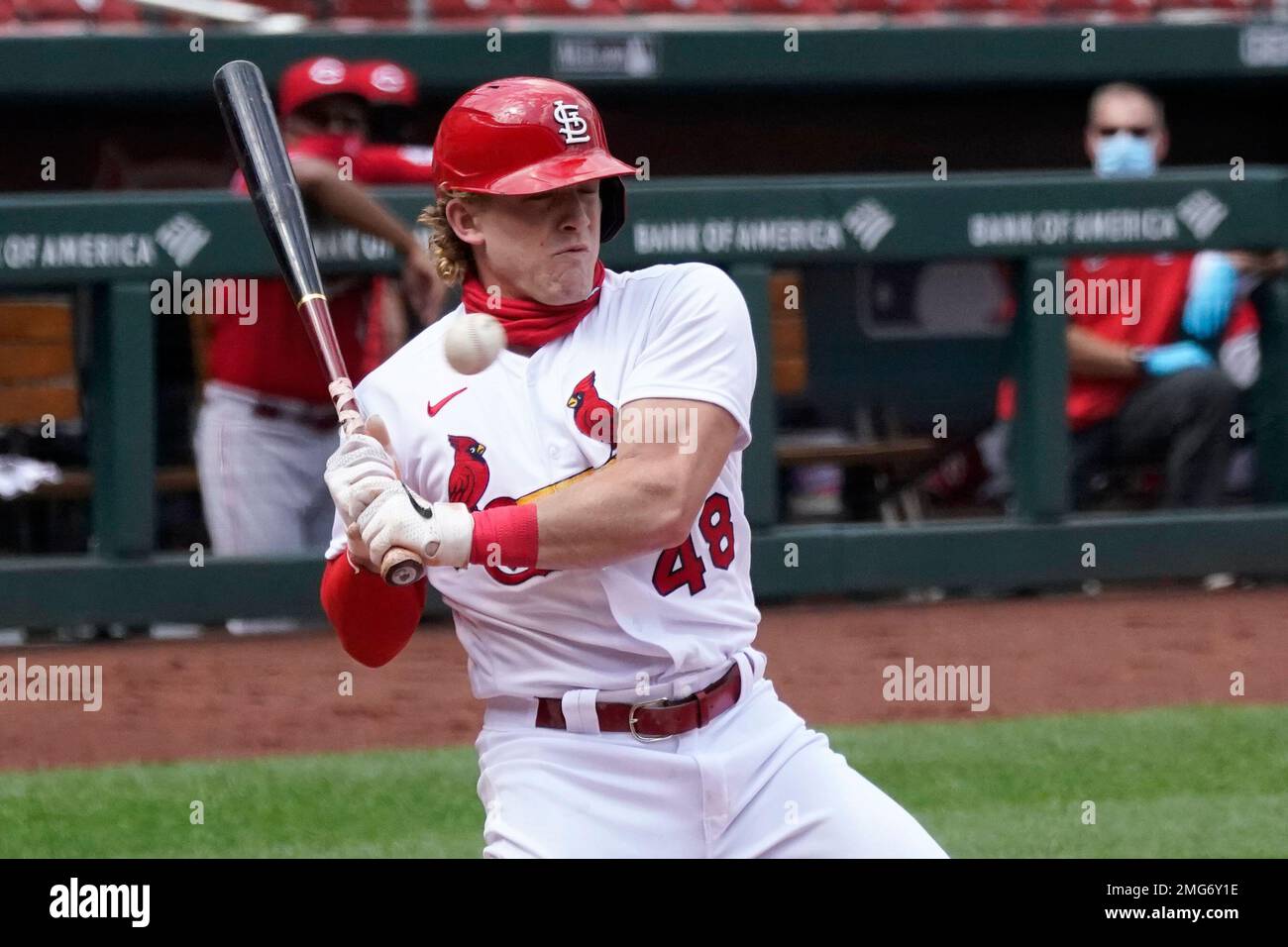 St. Louis Cardinals' Harrison Bader takes ball four during the fourth ...