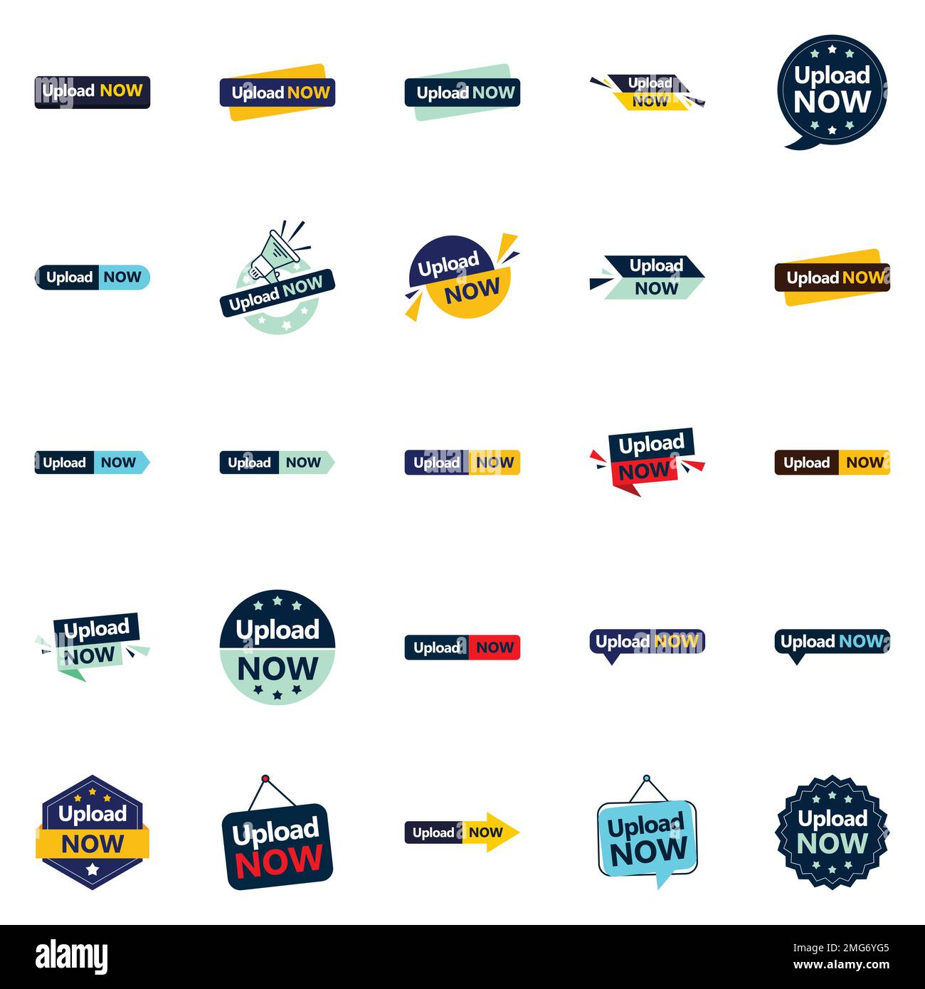 The Upload Now Vector Pack 25 Elegant Designs for Graphic and Product ...