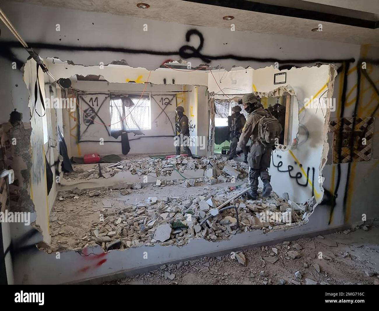 East Jerusalem. 25th Jan, 2023. Israeli soldiers demolish the family ...