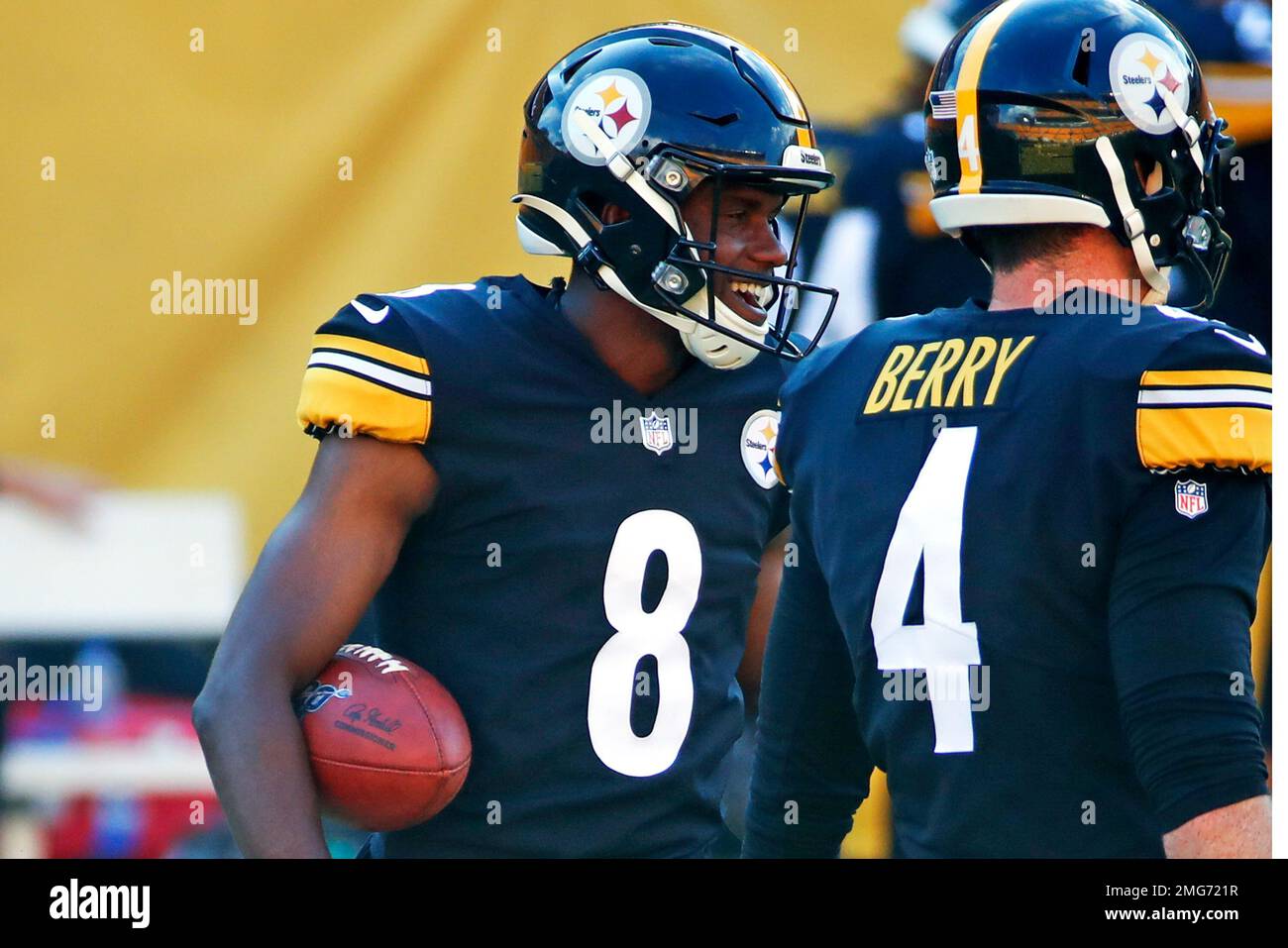 Pittsburgh Steelers punter Corliss Waitman (8) during practice at NFL ...