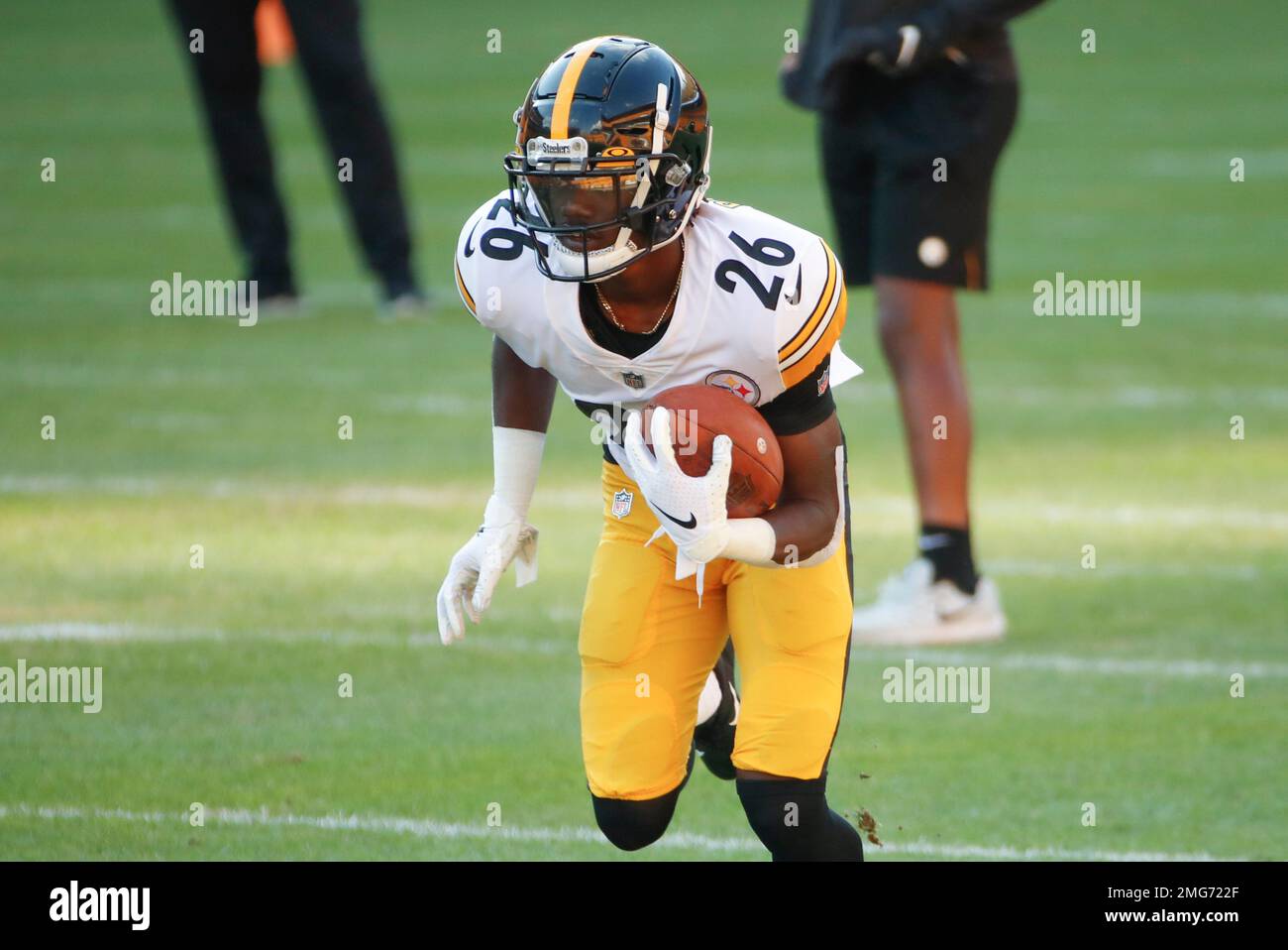Pittsburgh Steelers cornerback James Pierre (26) during practice at NFL ...
