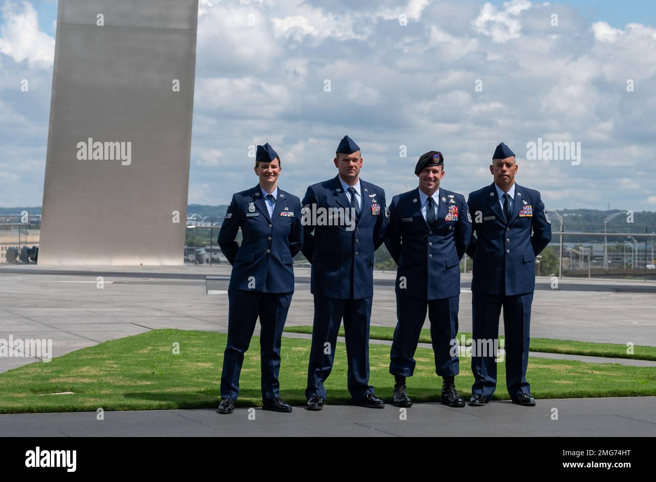 From left: U.S. Air Force Senior Airman Kristina L. Schneider, of the ...