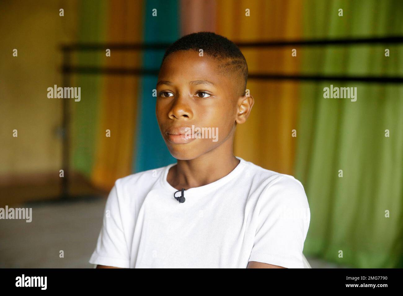 Ballet dancer Anthony Mmesoma Madu appears in his dance studio in Lagos ...