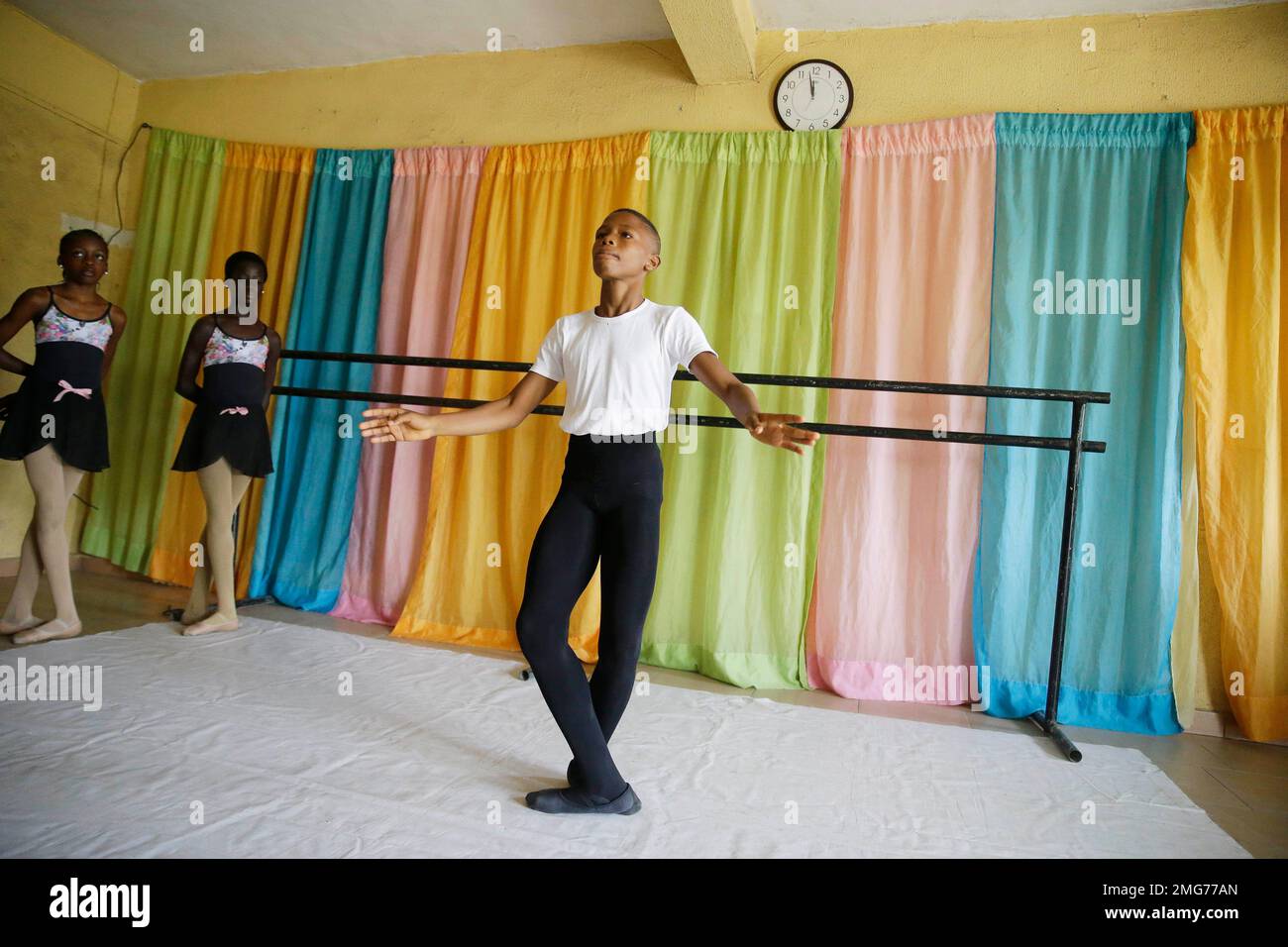 Ballet dancer Anthony Mmesoma Madu rehearses in Lagos, Nigeria on Aug ...