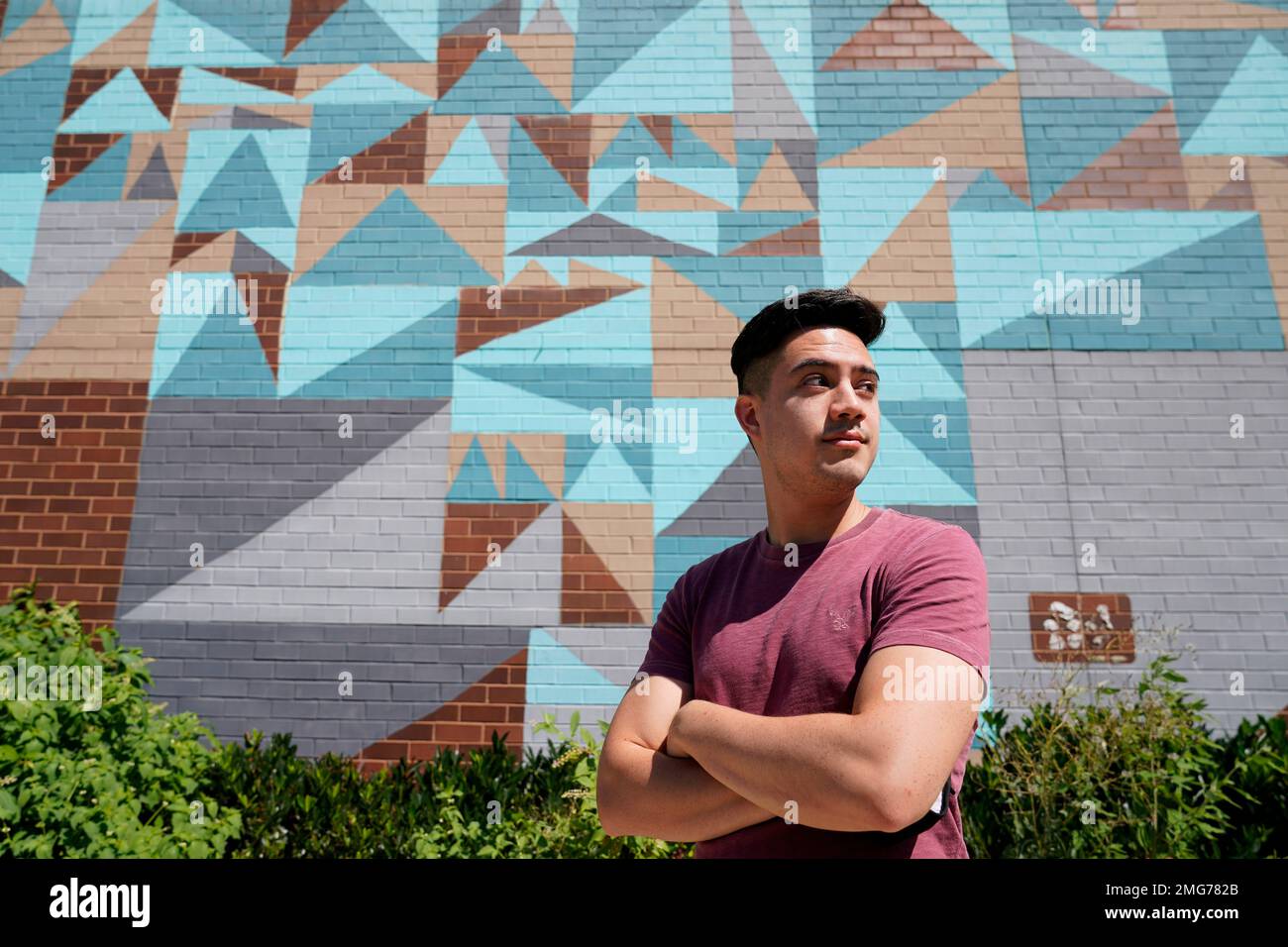 Benjamin Beltran, 26, poses for a portrait, Tuesday Aug. 18, 2020, in ...