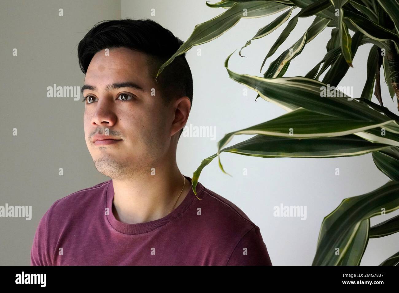 Benjamin Beltran, 26, poses for a portrait, Tuesday Aug. 18, 2020, in ...