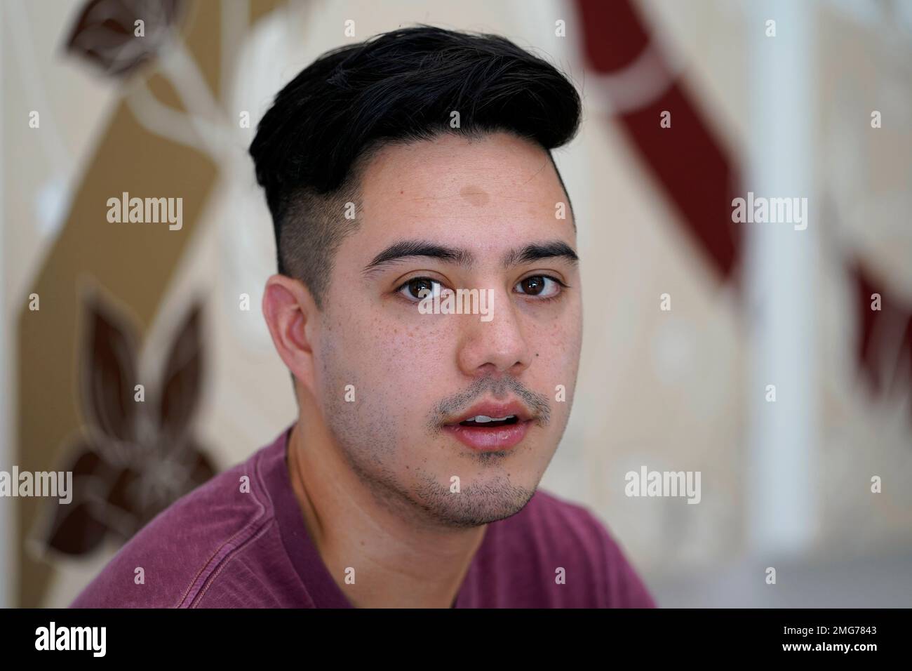 Benjamin Beltran, 26, poses for a portrait, Tuesday Aug. 18, 2020, in ...