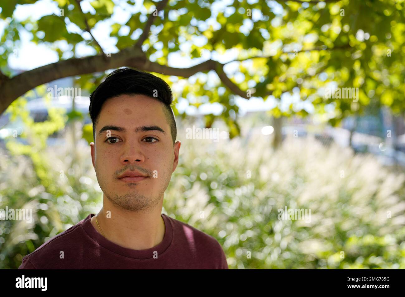 Benjamin Beltran, 26, poses for a portrait, Tuesday Aug. 18, 2020, in ...