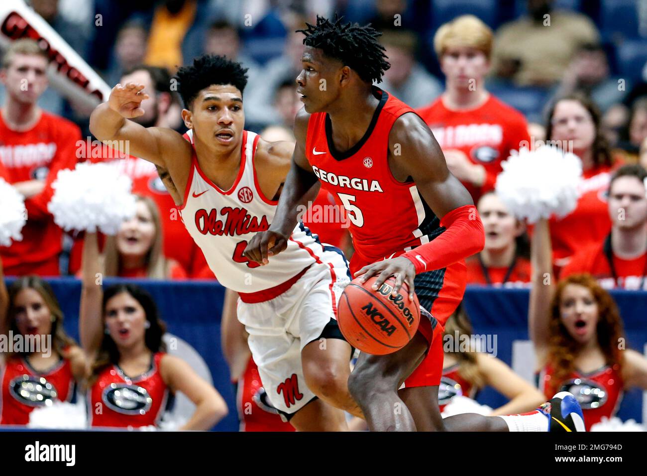 FILE - In this March 11, 2020, file photo, Georgia guard Anthony ...