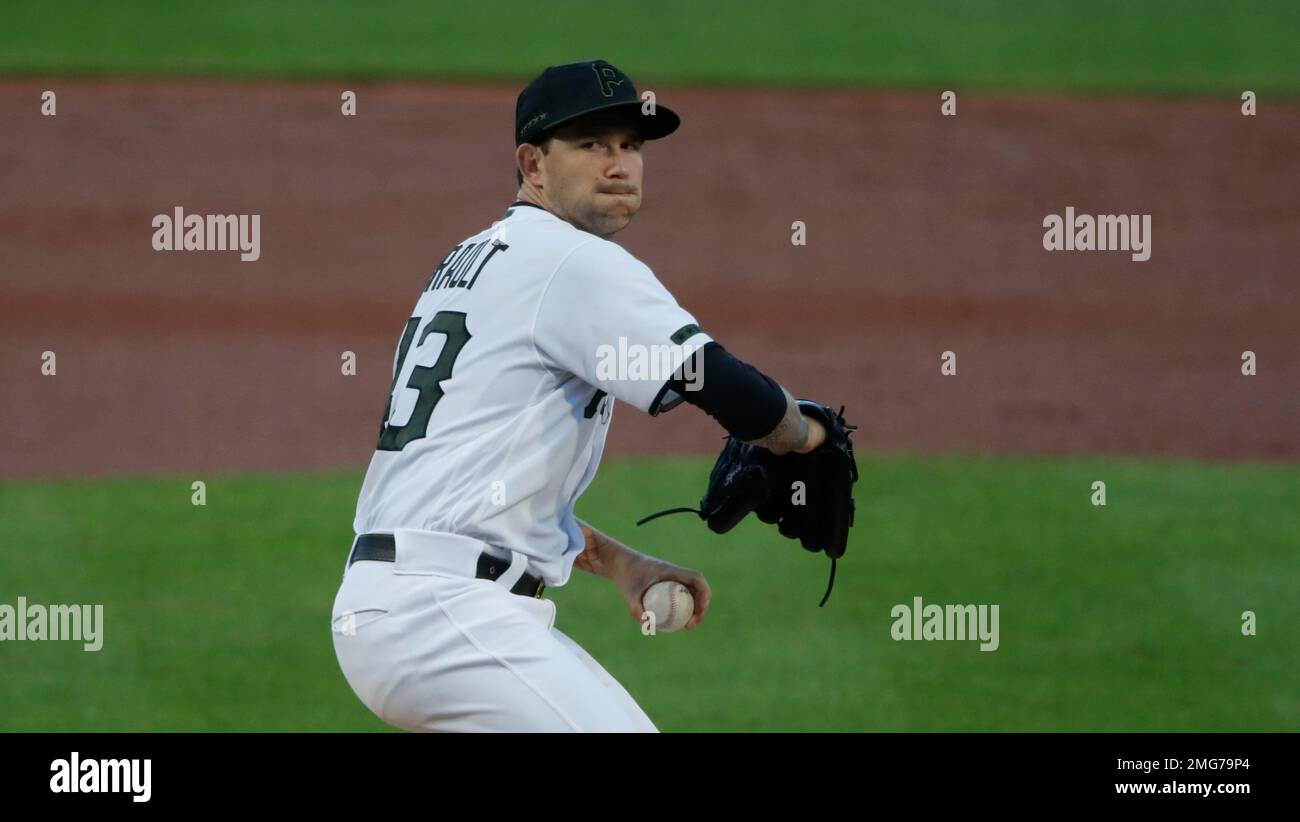 Pittsburgh Pirates relief pitcher Steven Brault delivers during a ...