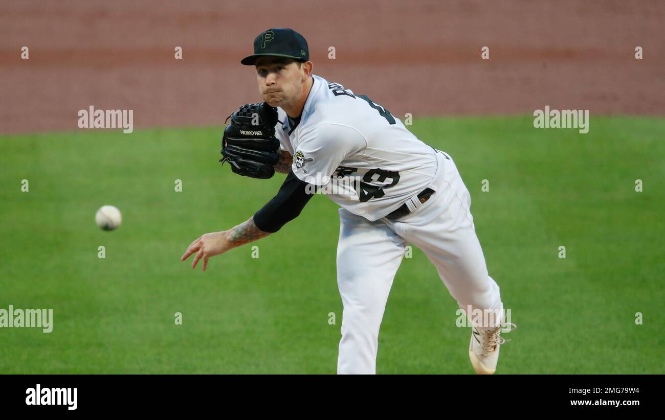 Pittsburgh Pirates relief pitcher Steven Brault delivers during a ...