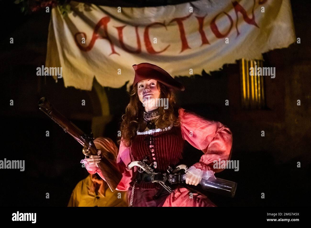 The Audio-Animatronic pirate Redd is seen inside the Pirates of the ...