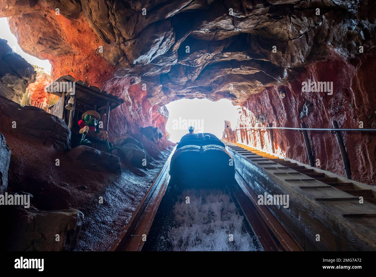 The interior of the Splash Mountain attraction is seen at Walt Disney ...