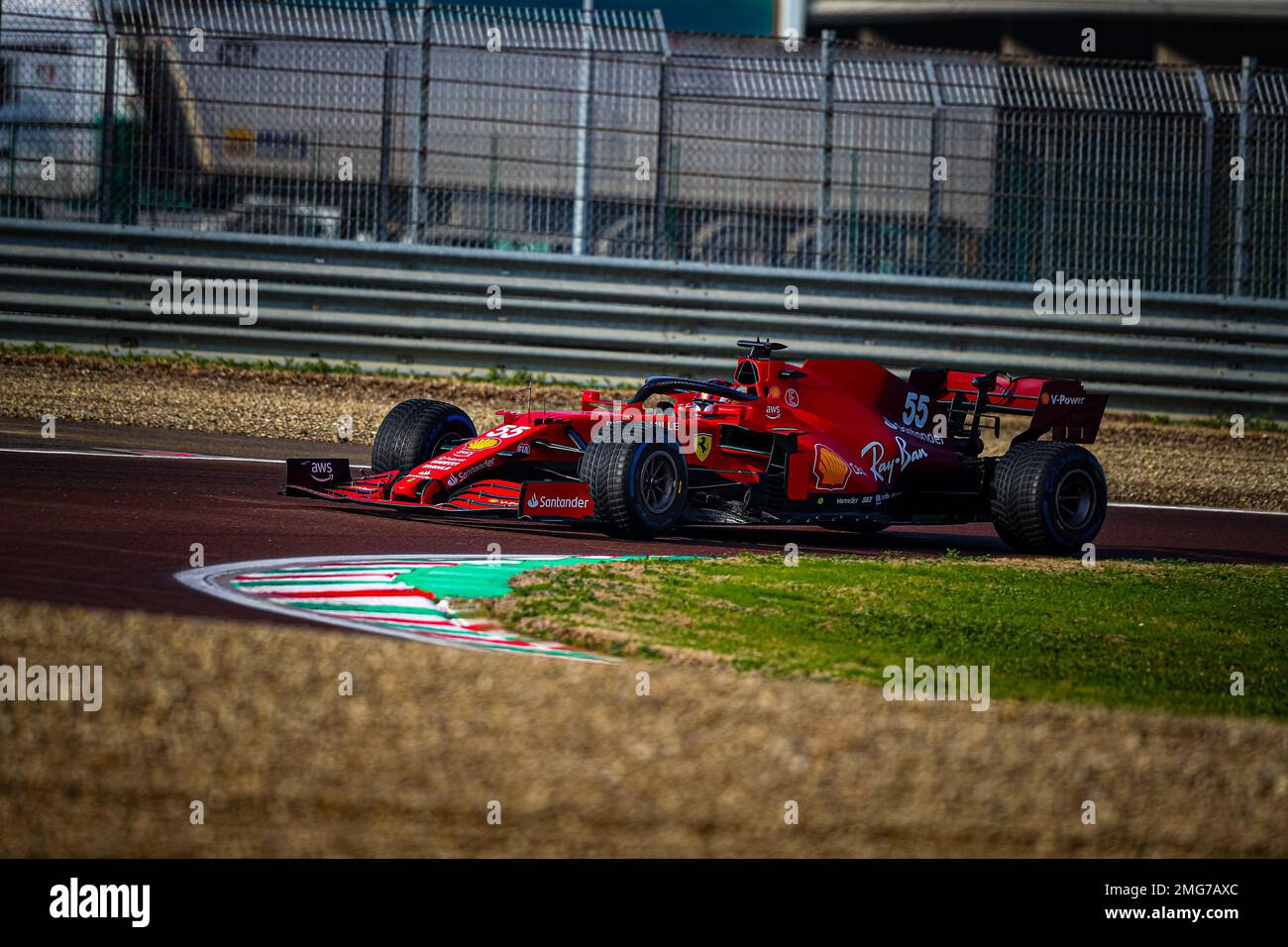 #55 Carlos Sainz, Scuderia Ferrari during a test with the old 2021 ...