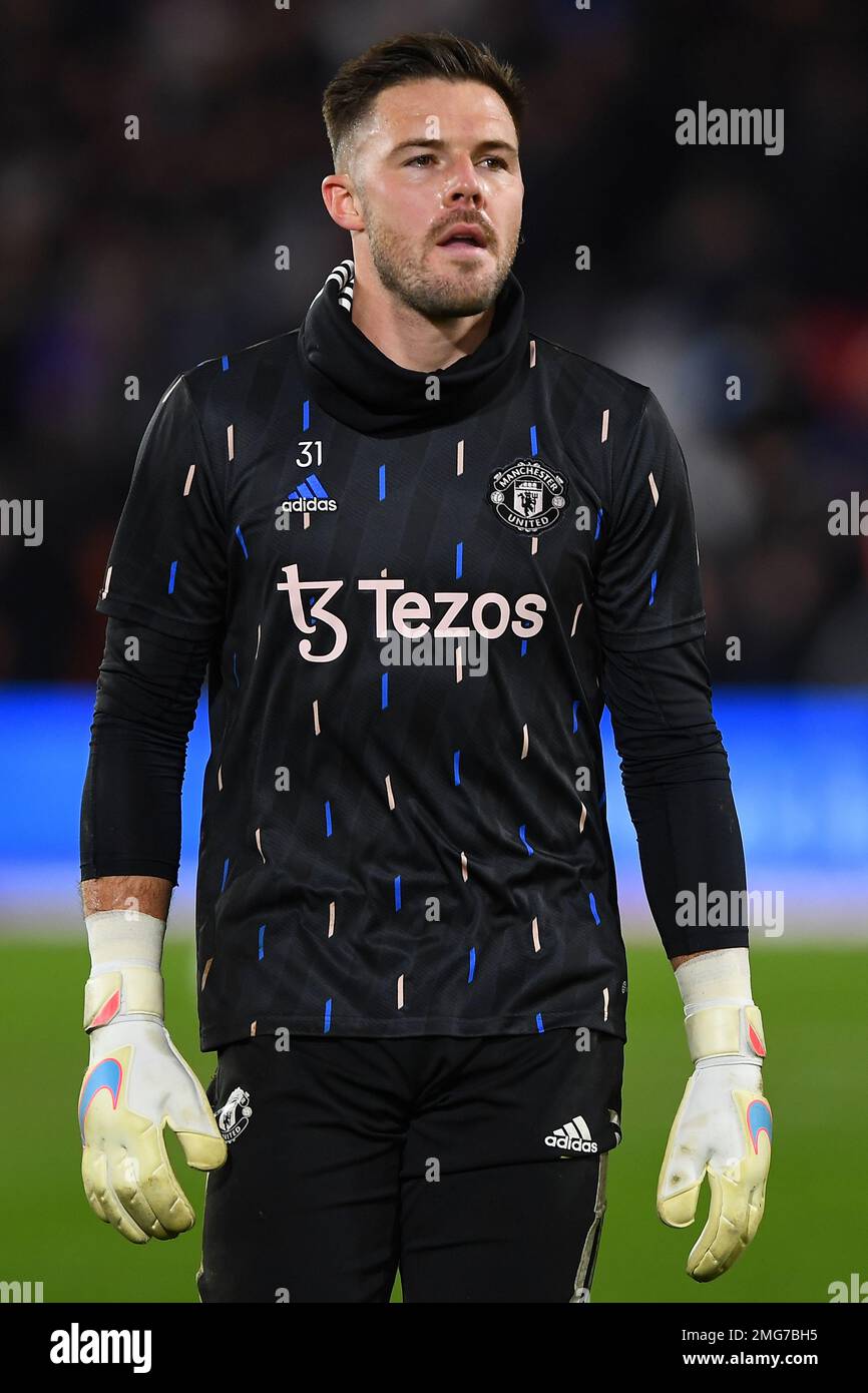 Nottingham, UK. 25th January 2023Jack Butland of Manchester United ...
