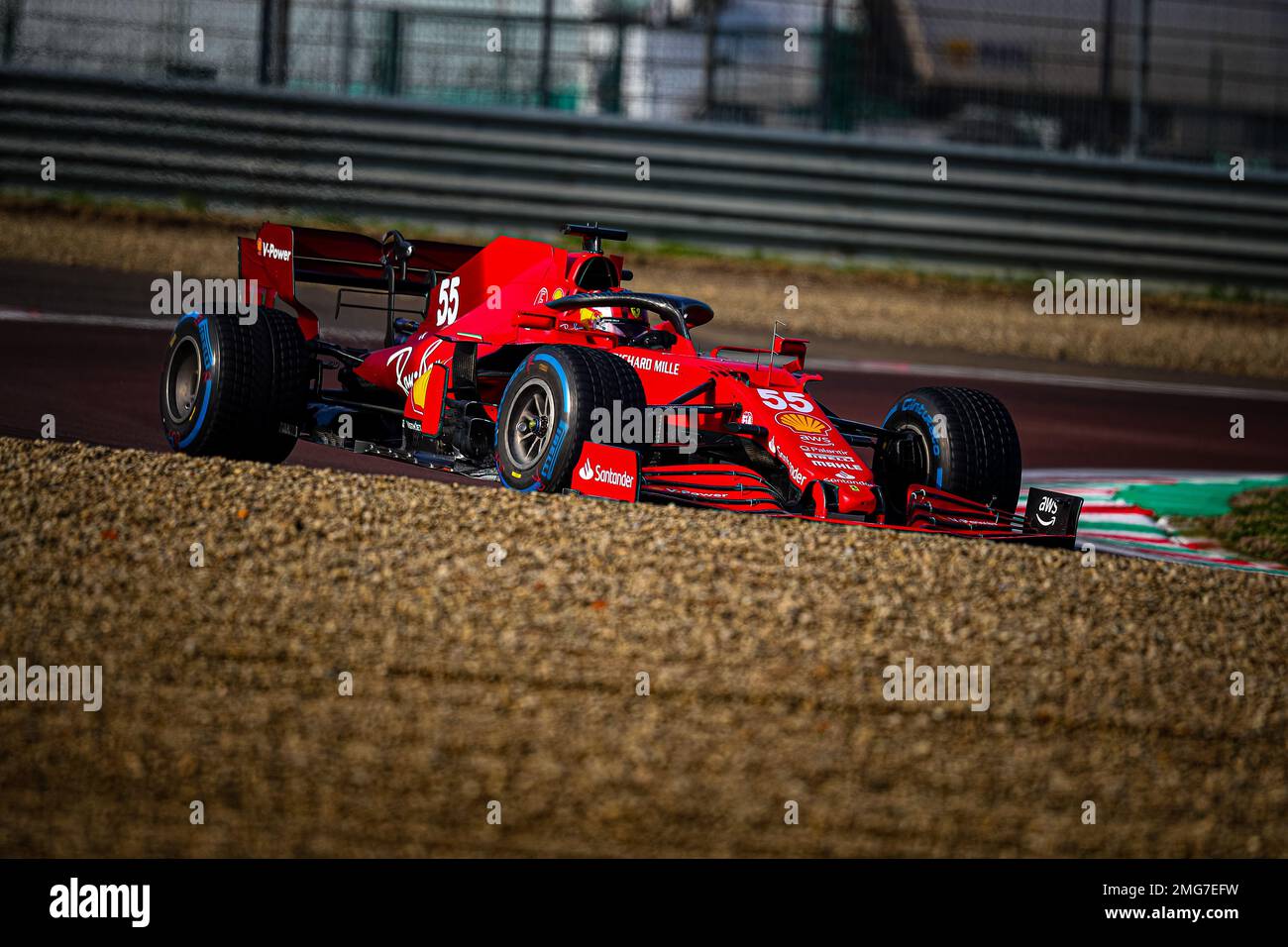 #55 Carlos Sainz, Scuderia Ferrari during a test with the old 2021 ...