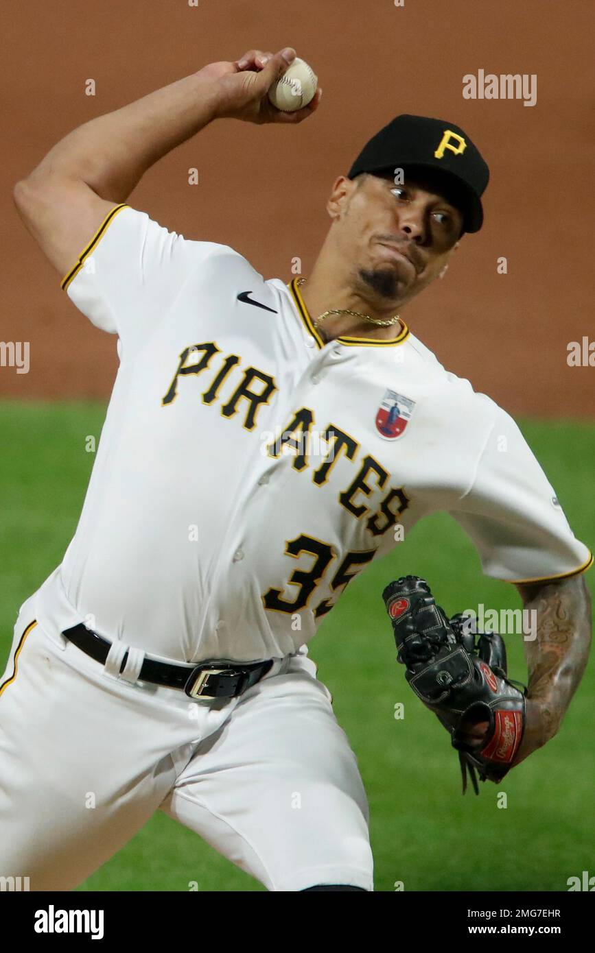 Pittsburgh Pirates relief pitcher Keone Kela delivers during a baseball ...