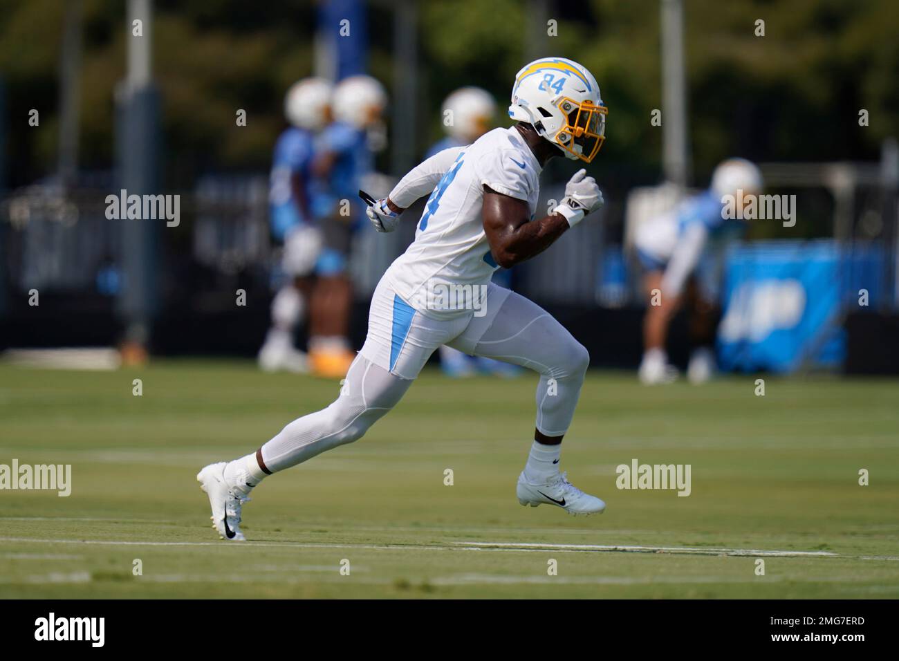 Los Angeles Chargers wide receiver K.J. Hill runs during an NFL ...