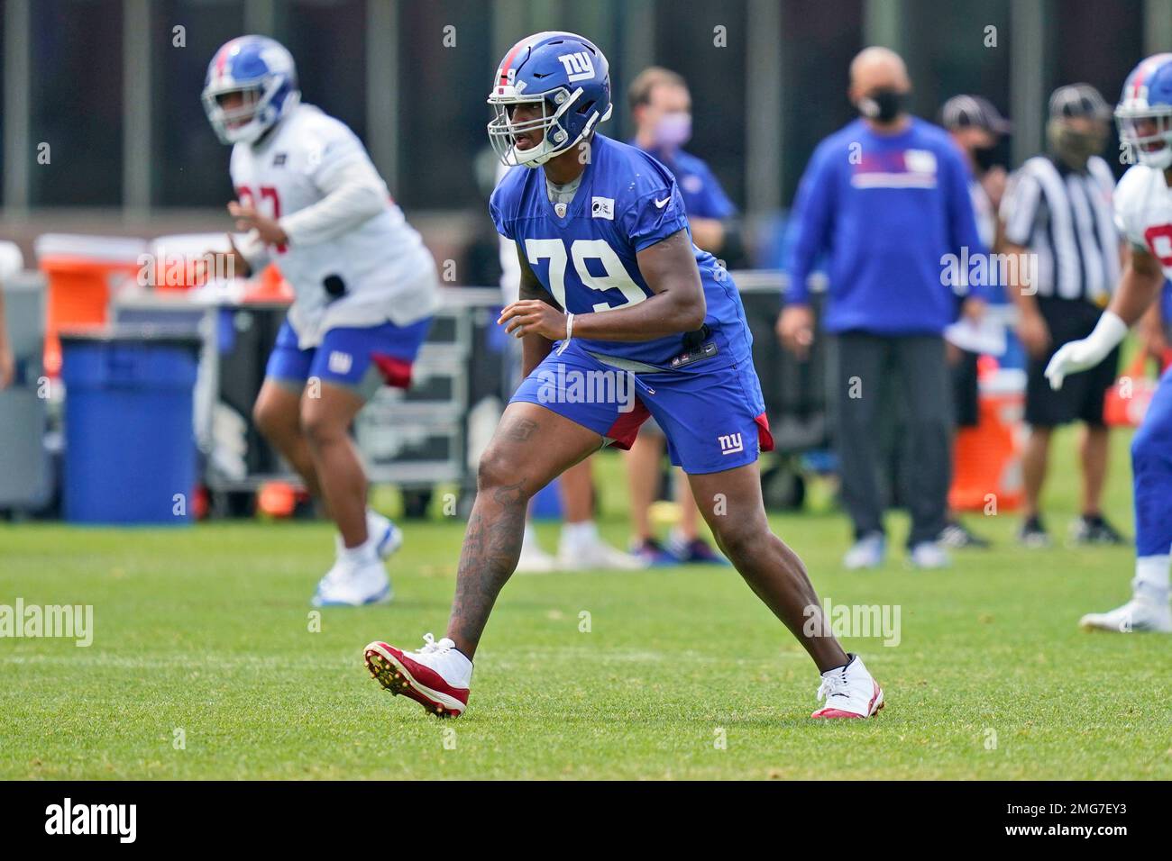 New York Giants' Eric Smith participates in a practice at the NFL ...