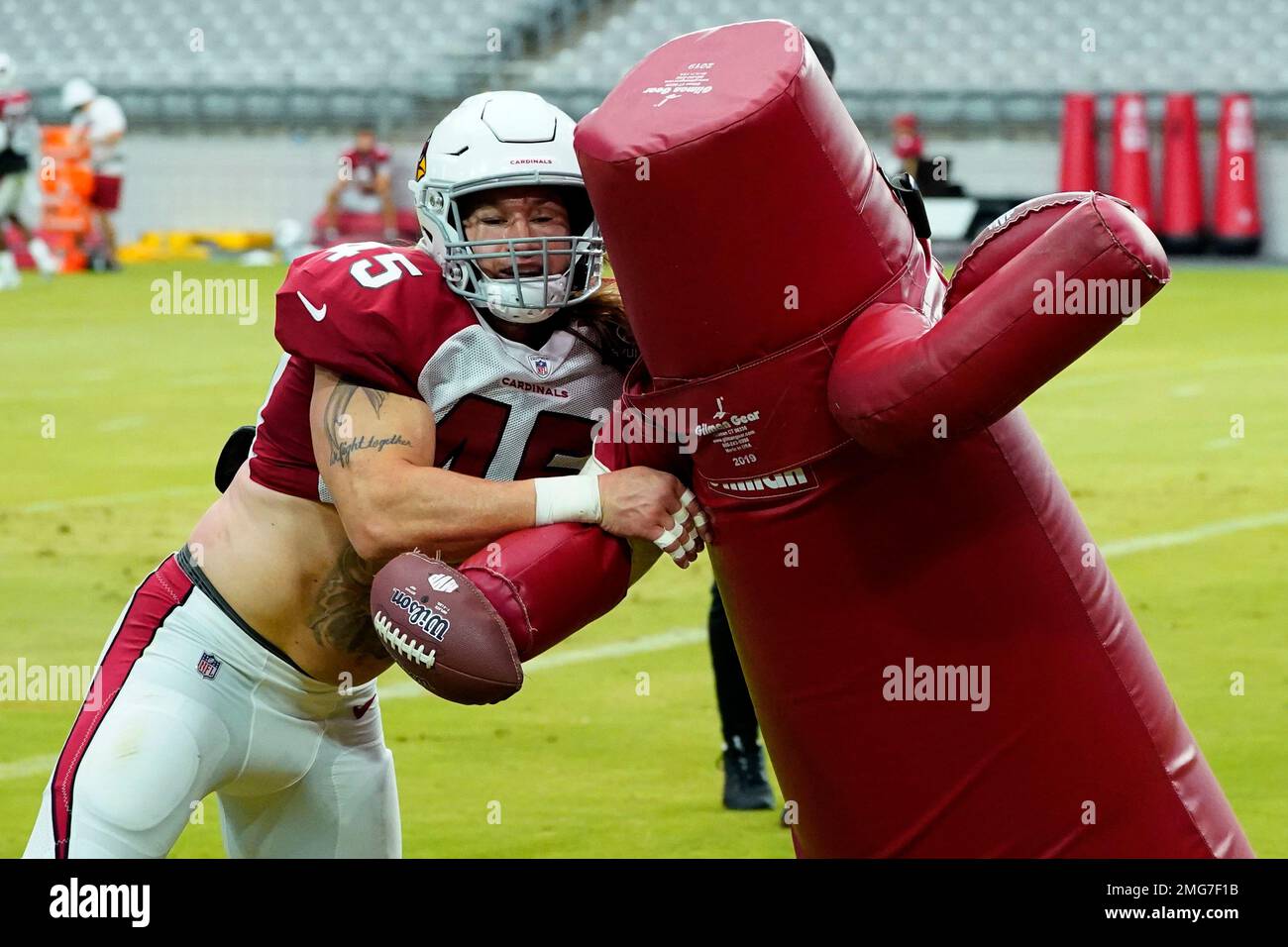 Arizona Cardinals' Dennis Gardeck runs drills during an NFL football ...