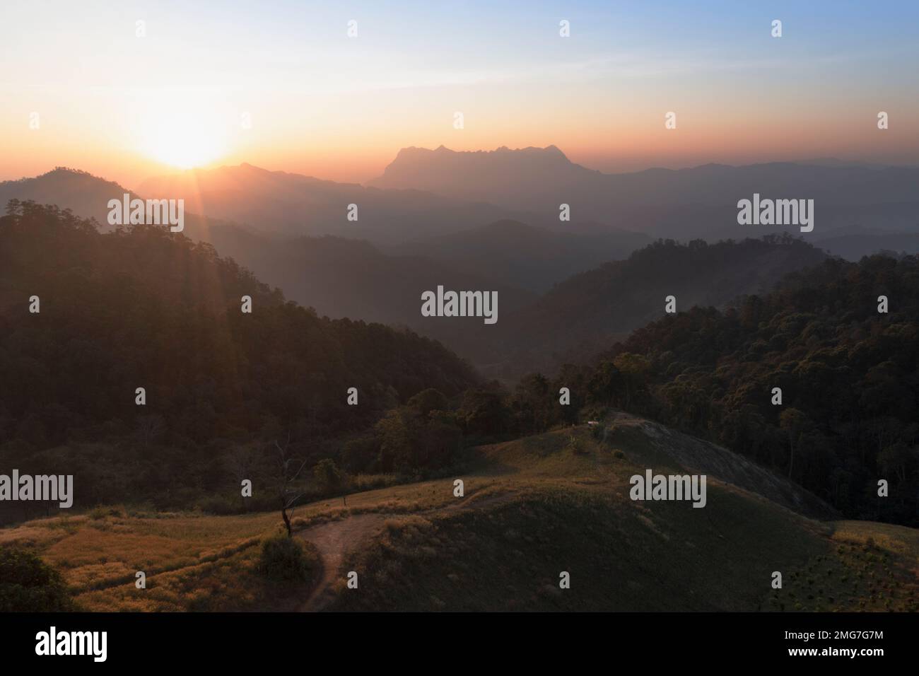 Hadubi view point with Doi Chiang Dao mountain in Chiang Mai, Thailand ...