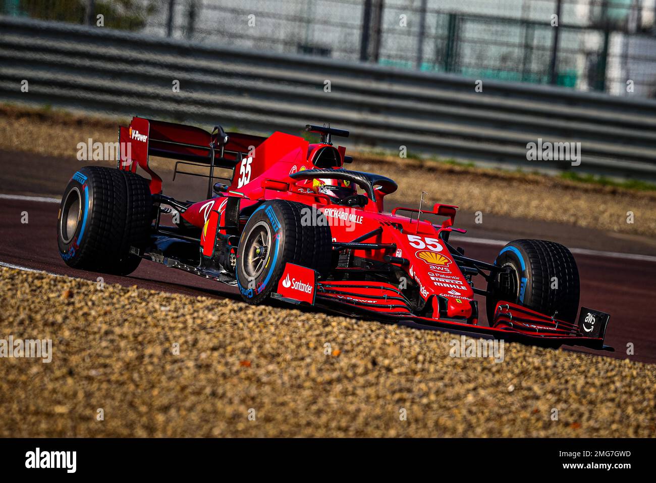 #55 Carlos Sainz, Scuderia Ferrari during a test with the old 2021 ...