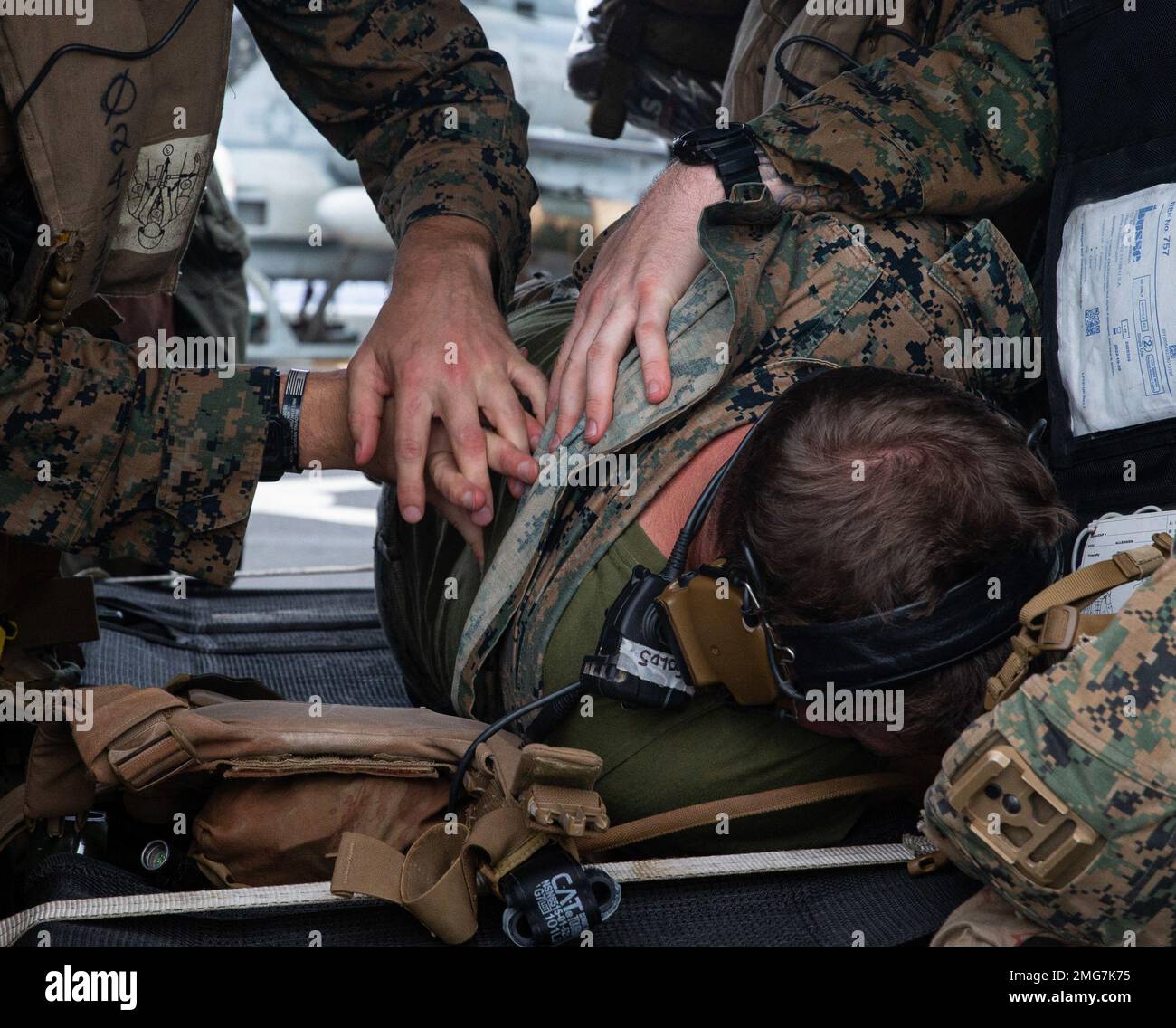 U.S. Navy Corpsmen with Combat Logistics Battalion 31, 31st Marine ...