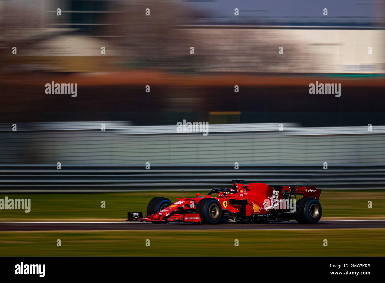 #55 Carlos Sainz, Scuderia Ferrari during a test with the old 2021 ...