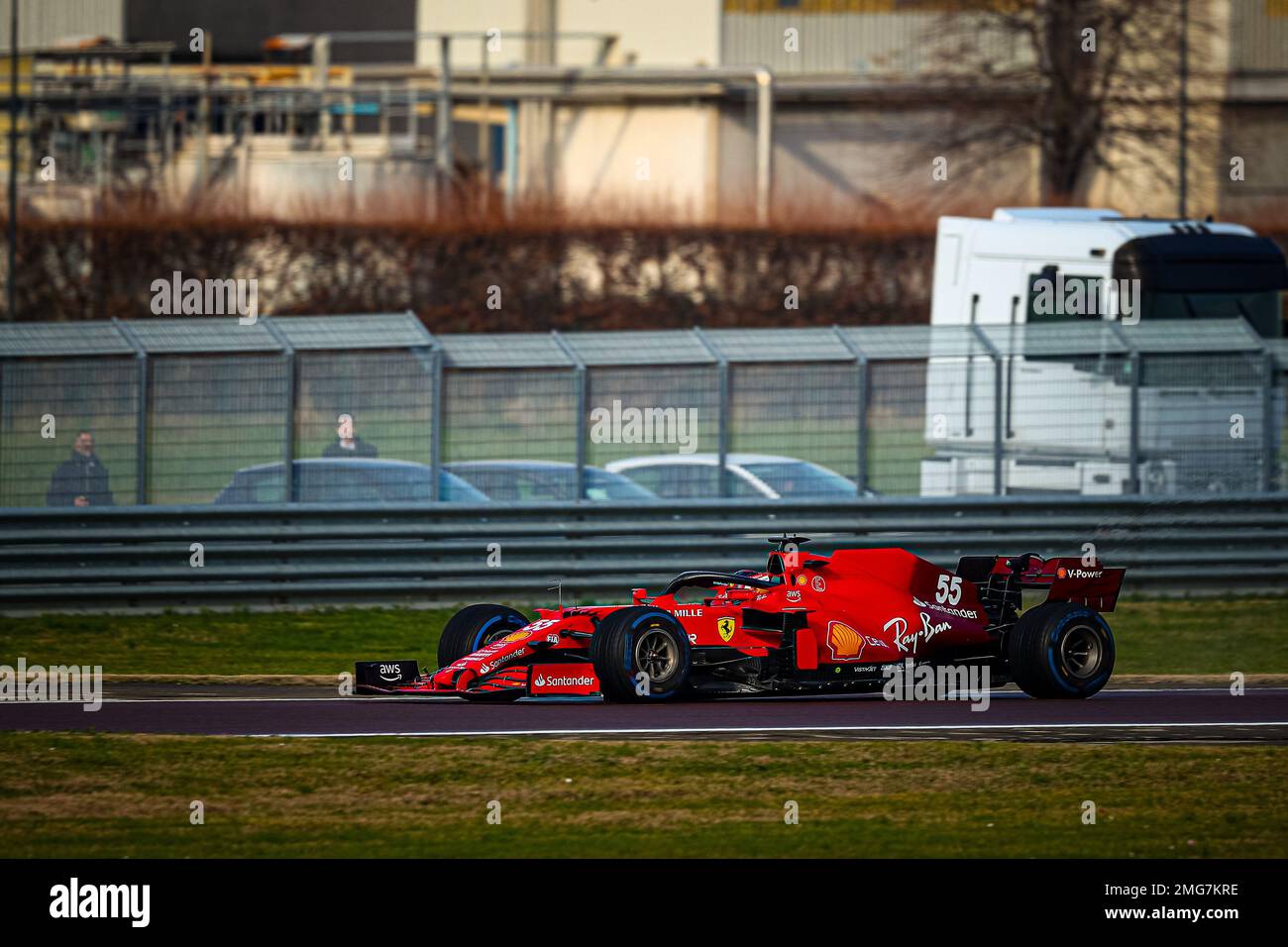 #55 Carlos Sainz, Scuderia Ferrari during a test with the old 2021 ...