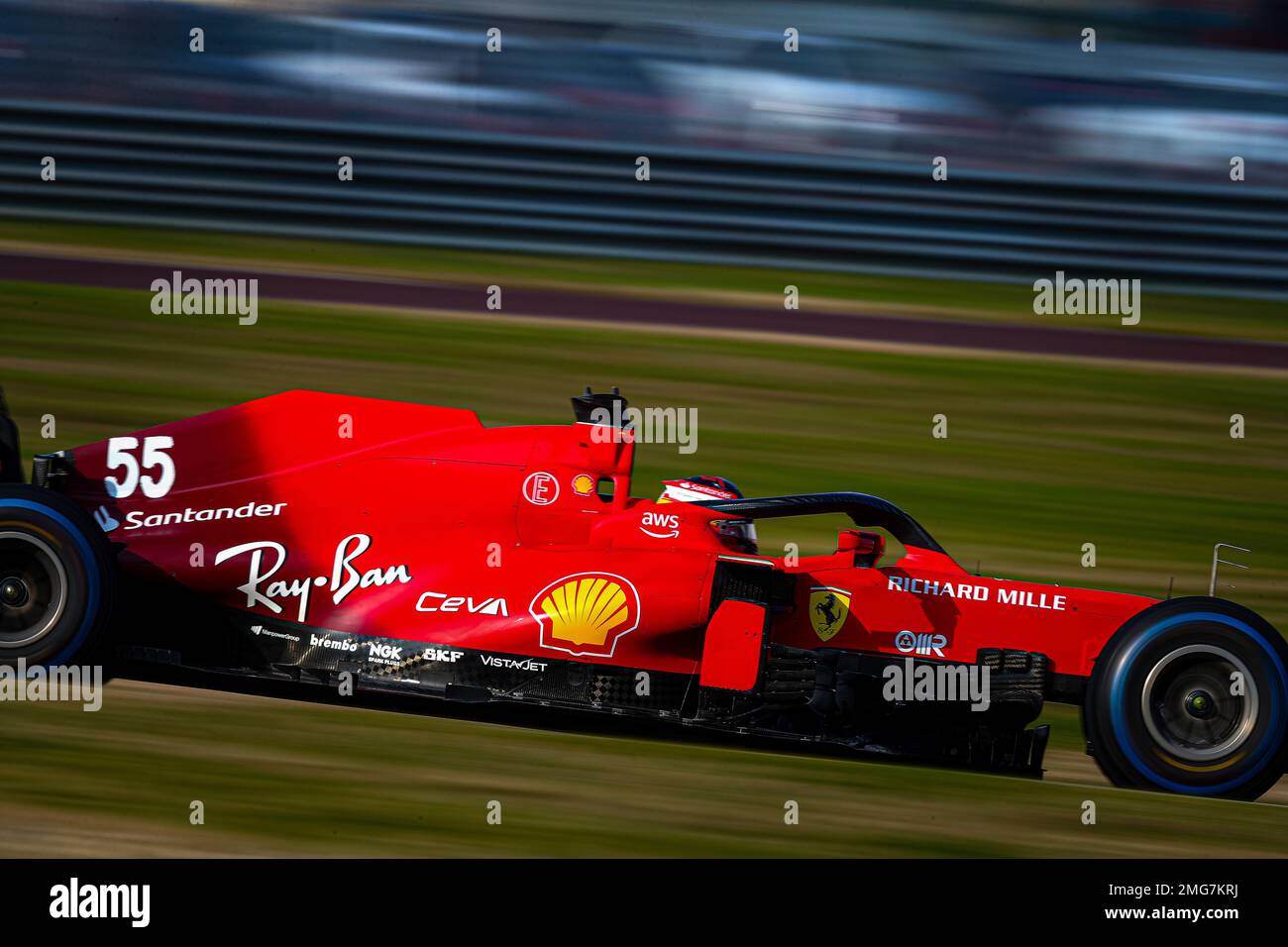 #55 Carlos Sainz, Scuderia Ferrari during a test with the old 2021 ...