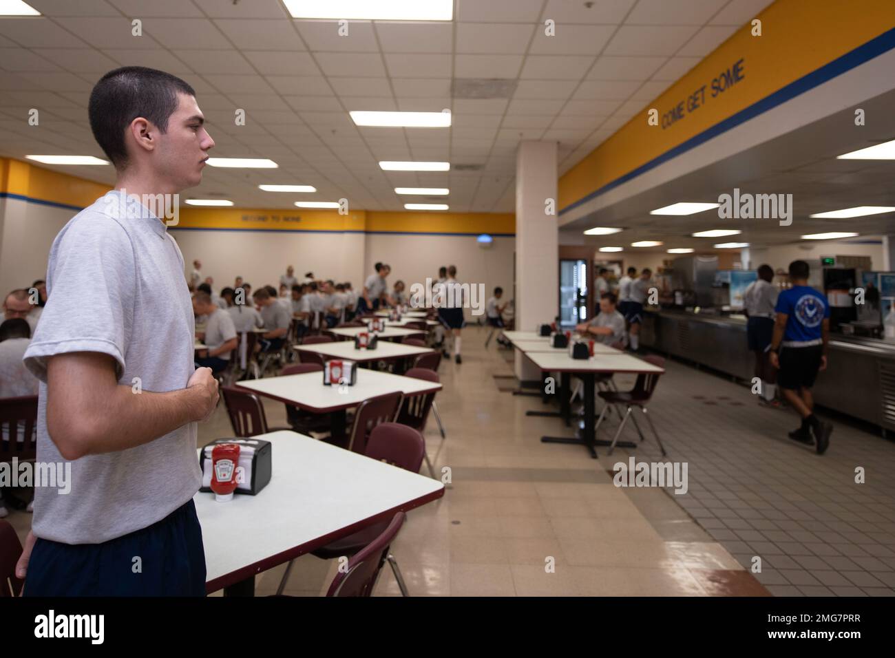 U.S. Air Force basic trainee, Garrett Peterson, 322nd Training Squadron ...