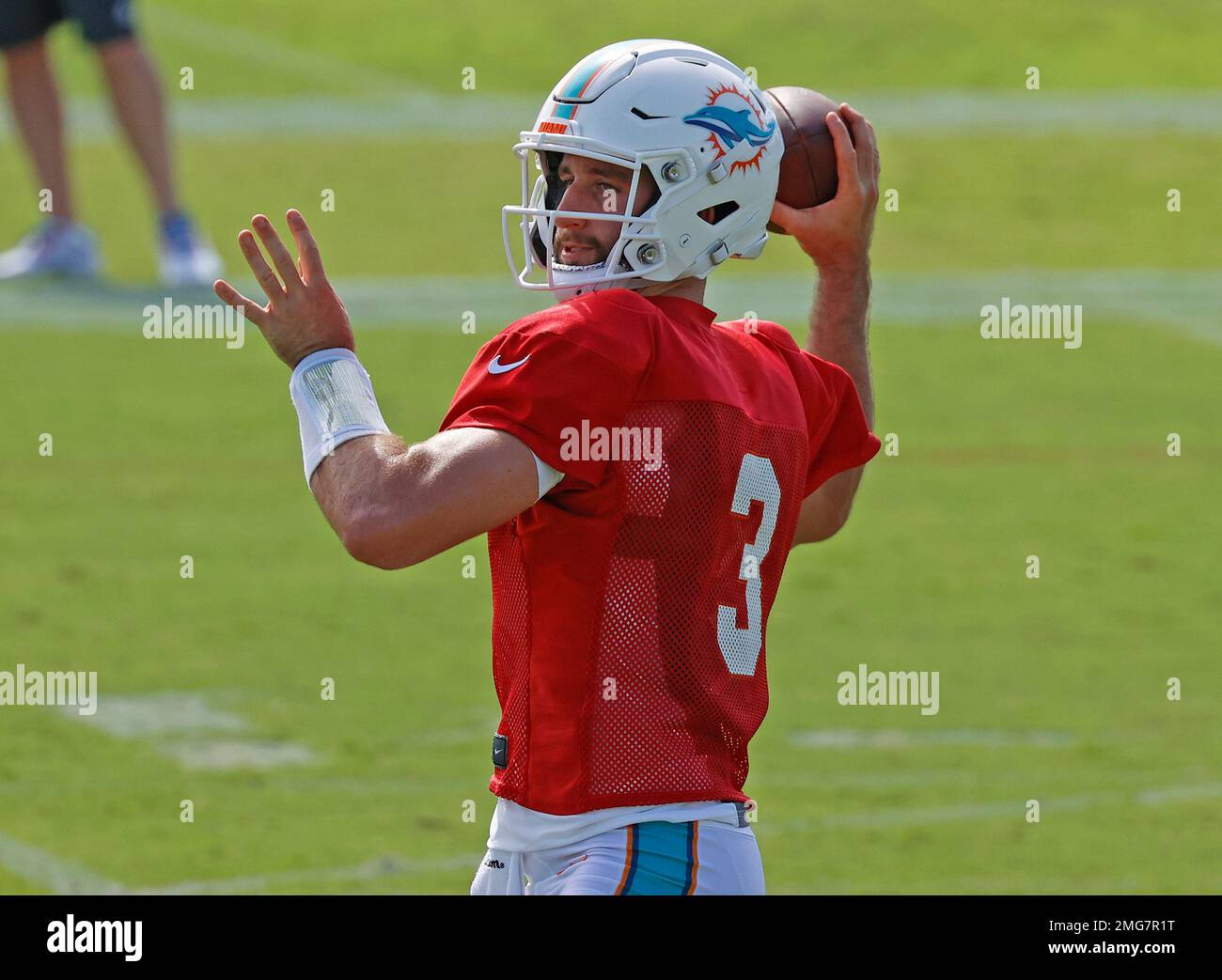 Miami Dolphins quarterback Josh Rosen (3) throws the ball during an NFL ...