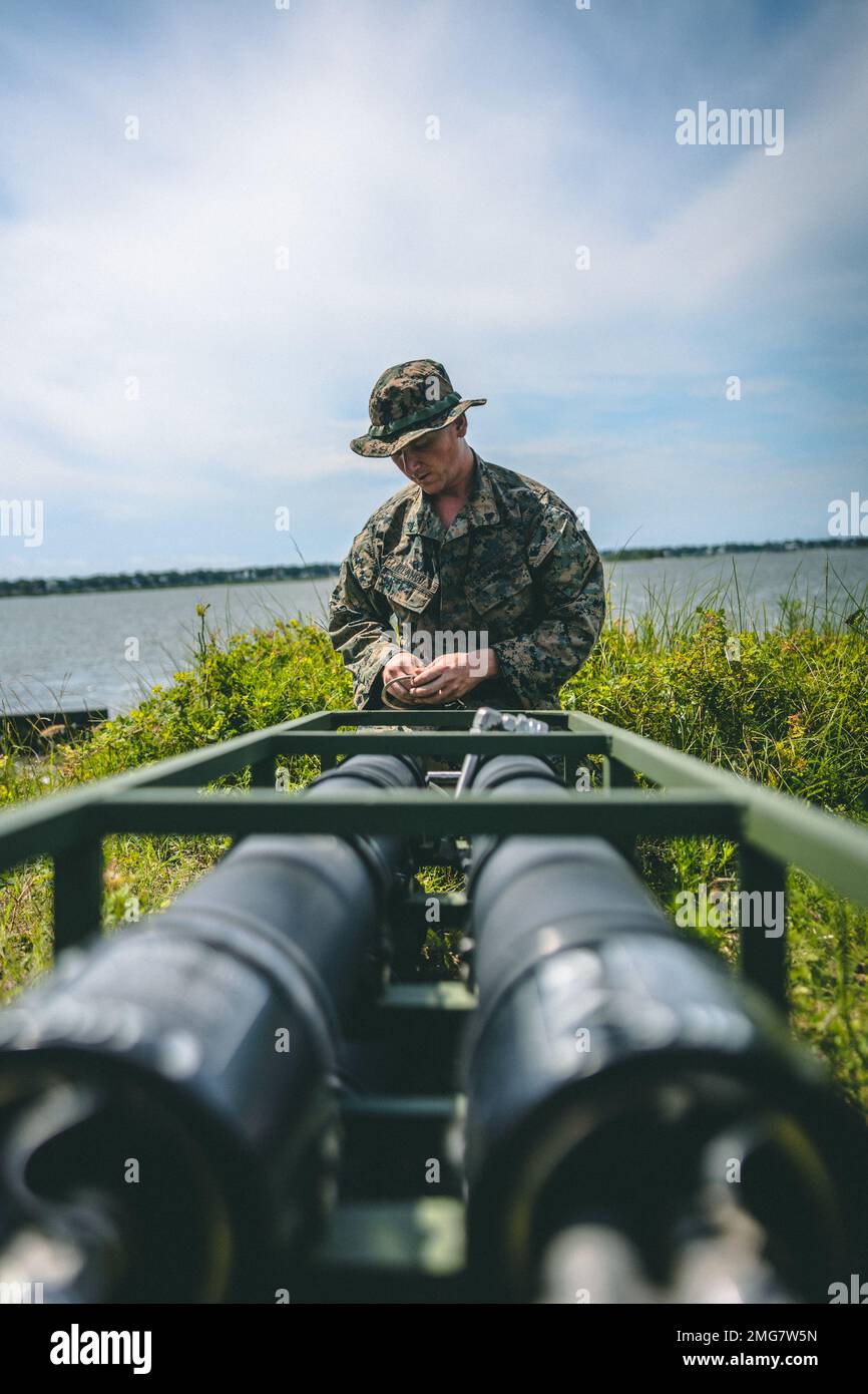 U.S. Marine Corps Cpl. Austin Blanco, a water support technician with ...