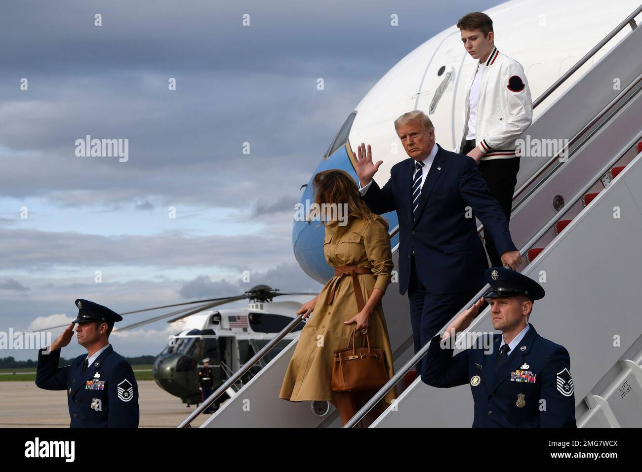 President Donald Trump, first lady Melania Trump and their son, Barron ...