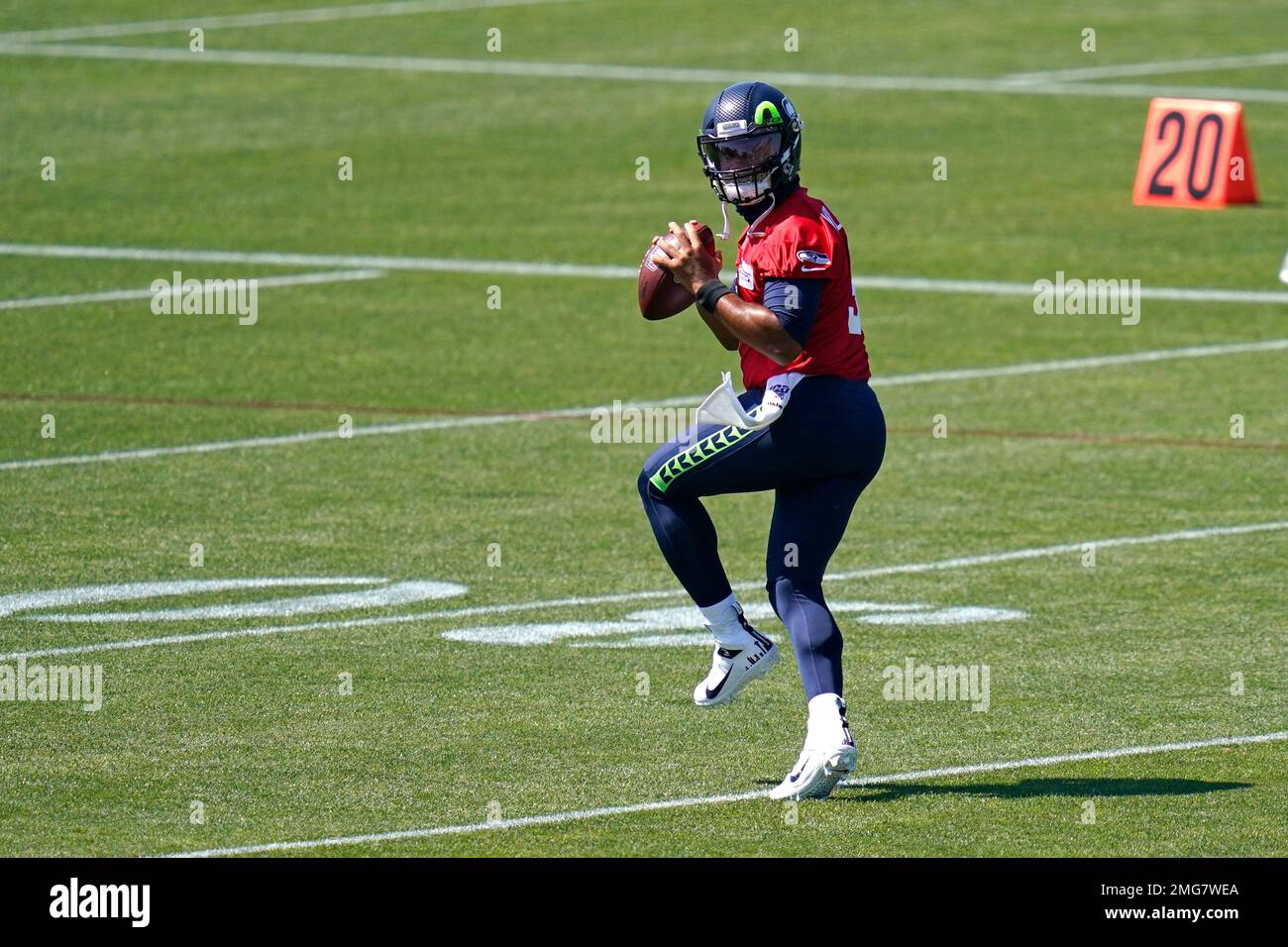 Seattle Seahawks quarterback Russell Wilson drops back to pass Sunday ...