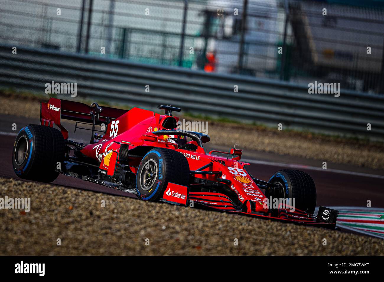 #55 Carlos Sainz, Scuderia Ferrari during a test with the old 2021 ...