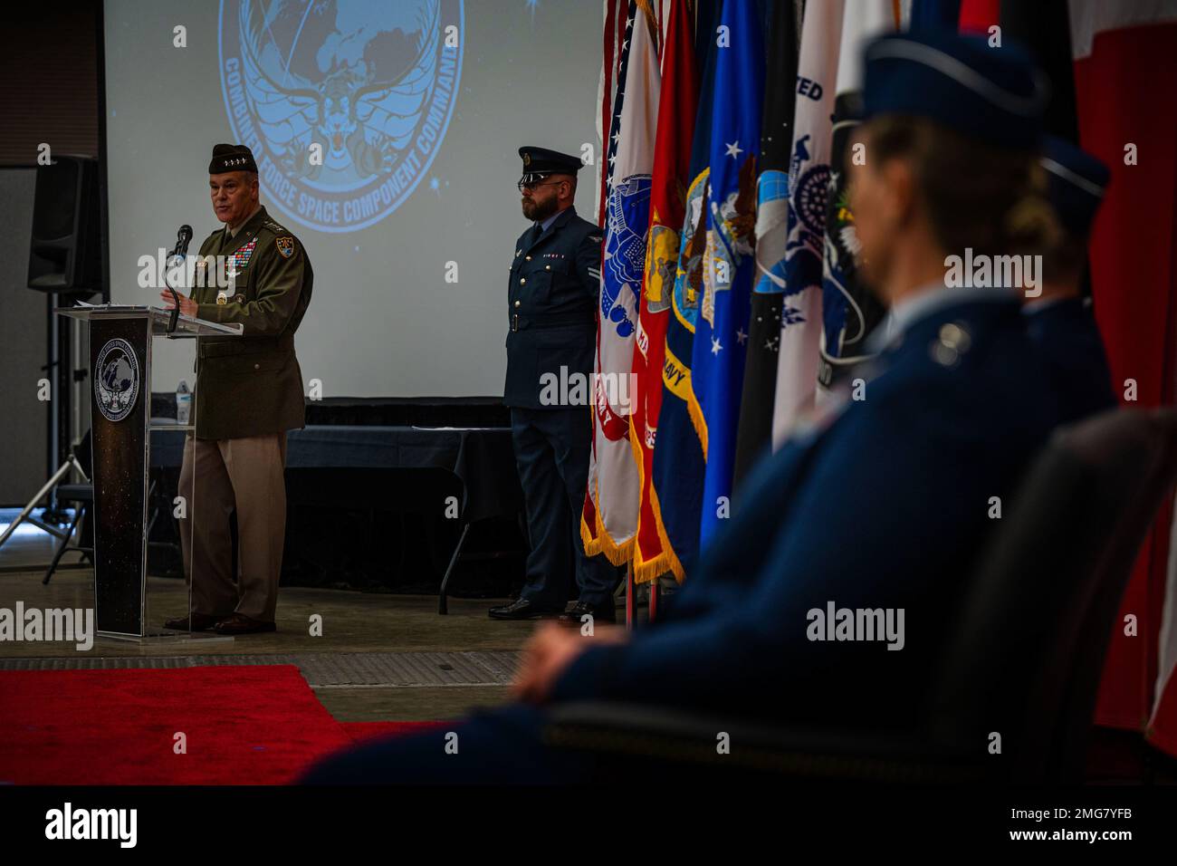 U.S. Army Gen. James H. Dickinson, U.S. Space Command commander, speaks ...