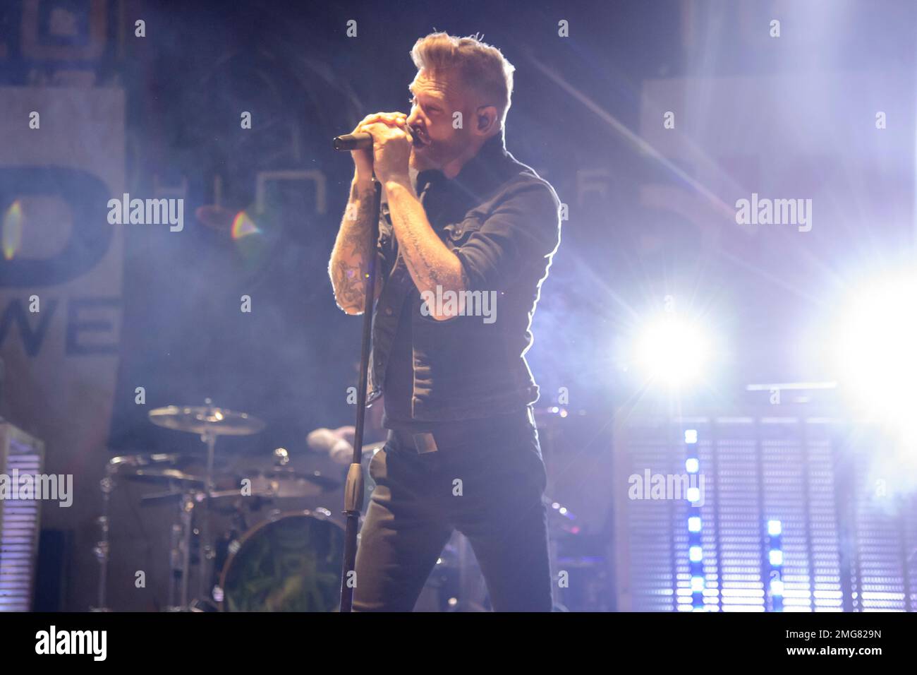 Marshal Dutton of Hinder performs at the Iron Horse Saloon during the ...