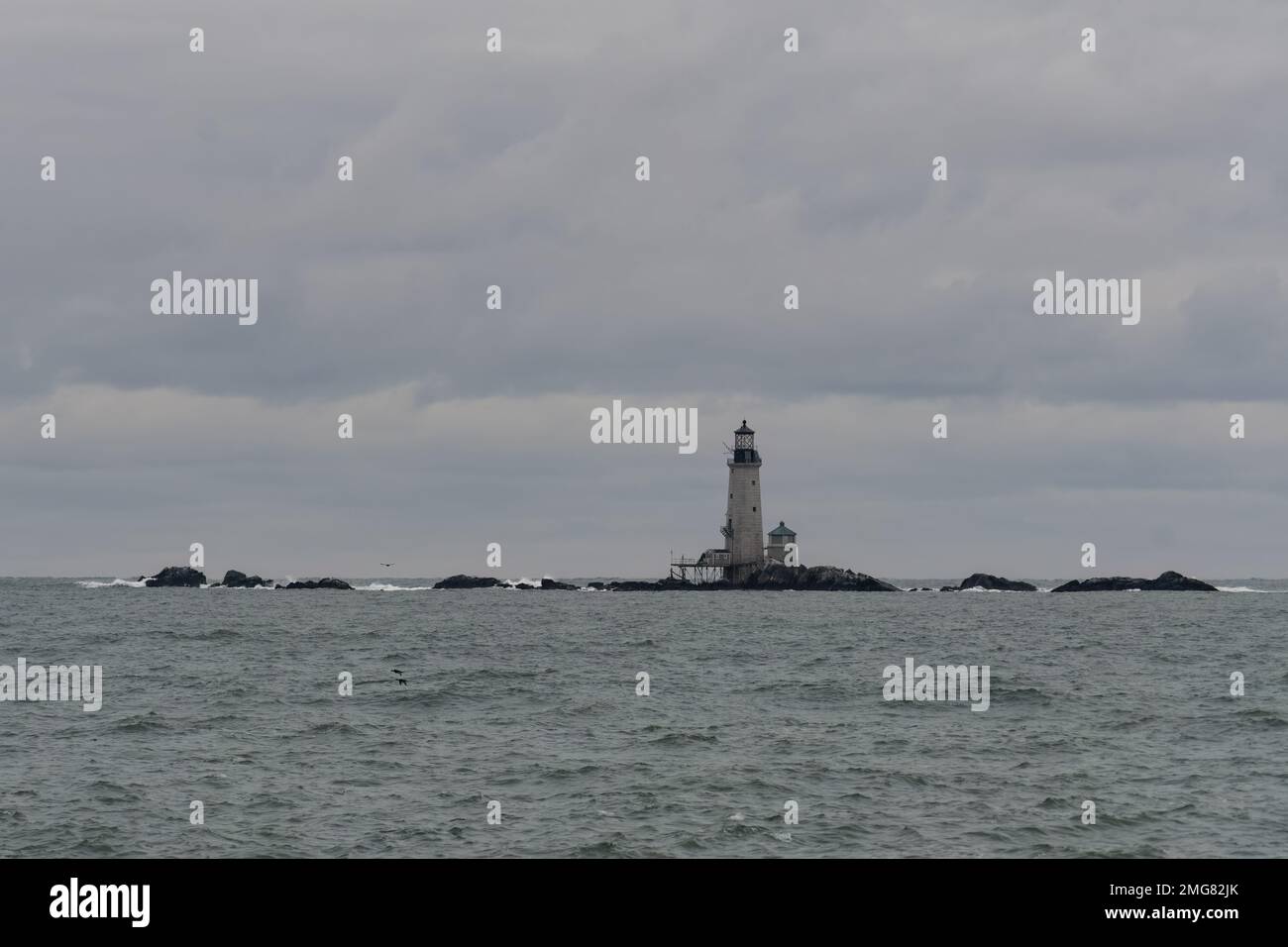 Graves Light at "The Graves' in Boston Harbor Stock Photo - Alamy