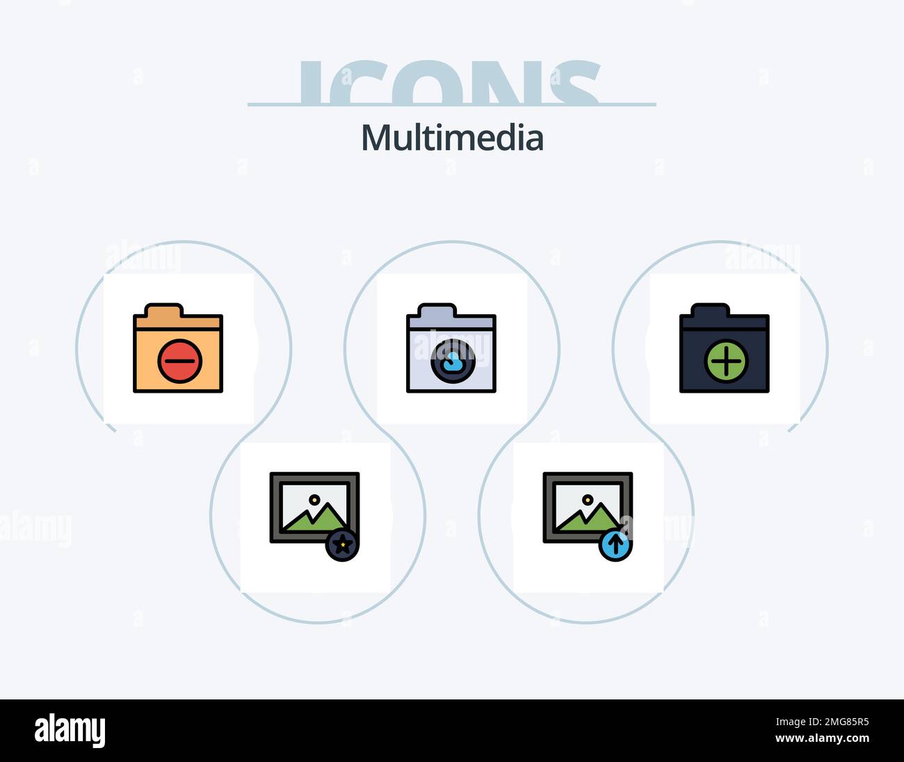 Multimedia Line Filled Icon Pack 5 Icon Design. . browser. code. app ...