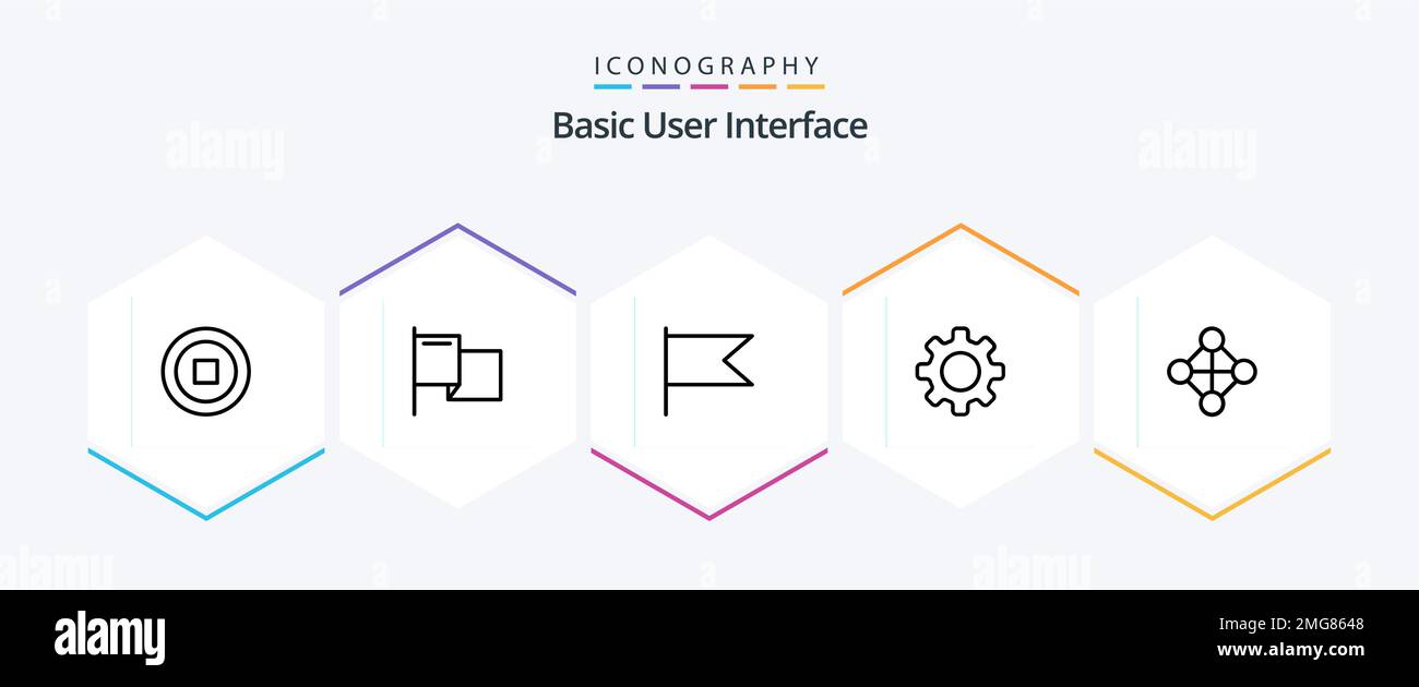 Basic 25 Line icon pack including . set. topology Stock Vector Image ...
