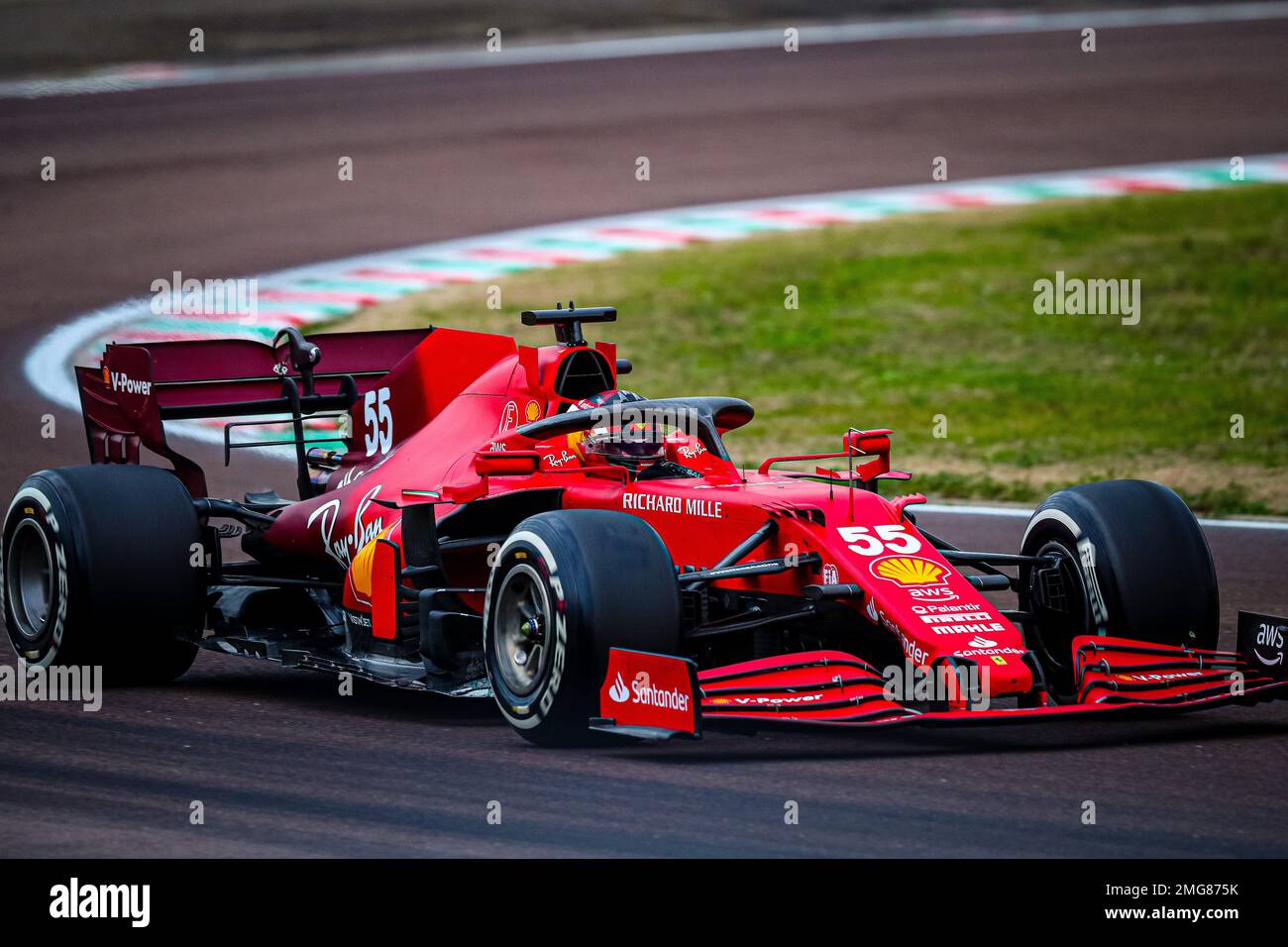 #55 Carlos Sainz, Scuderia Ferrari during a test with the old 2021 ...