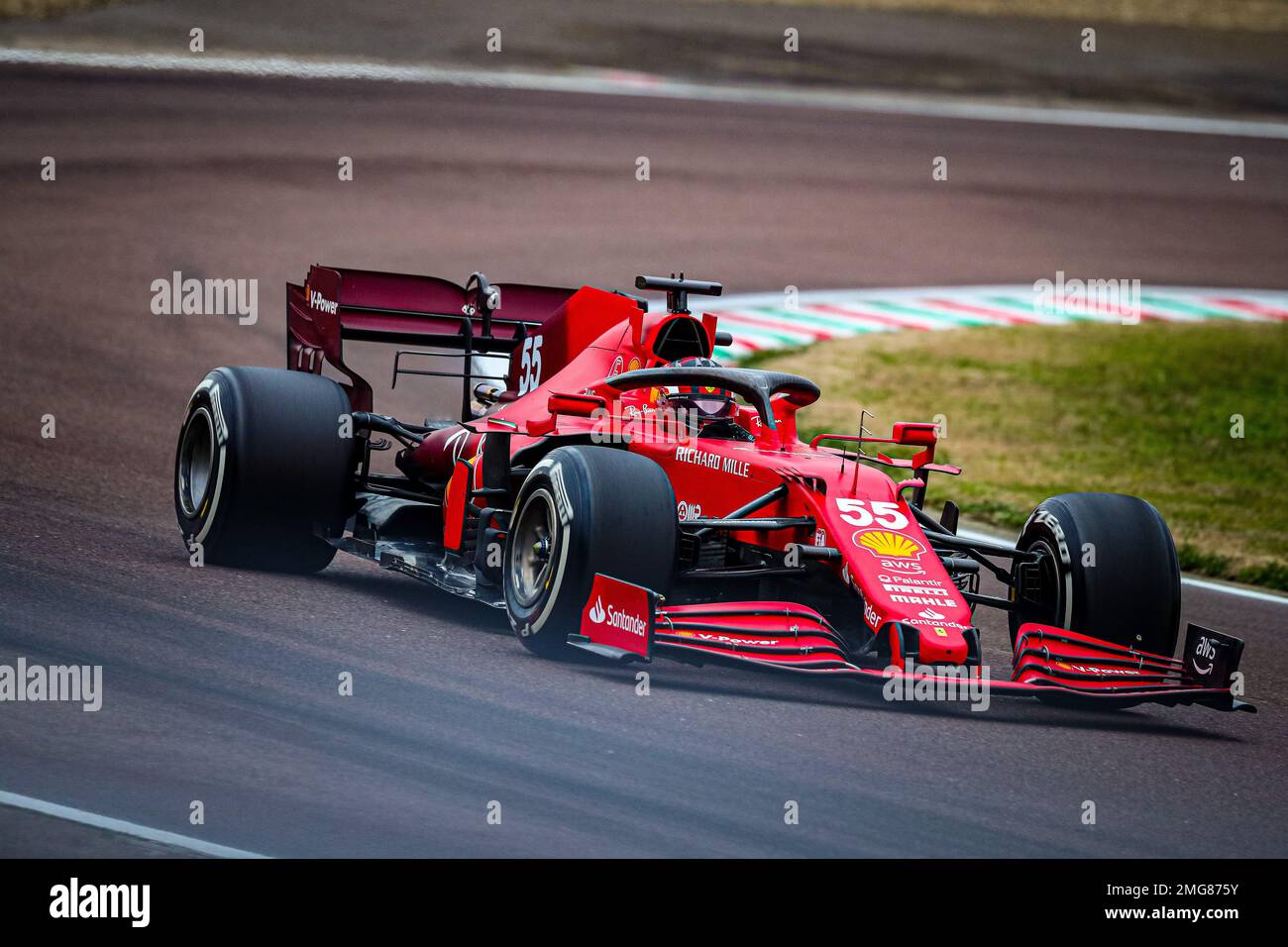#55 Carlos Sainz, Scuderia Ferrari during a test with the old 2021 ...