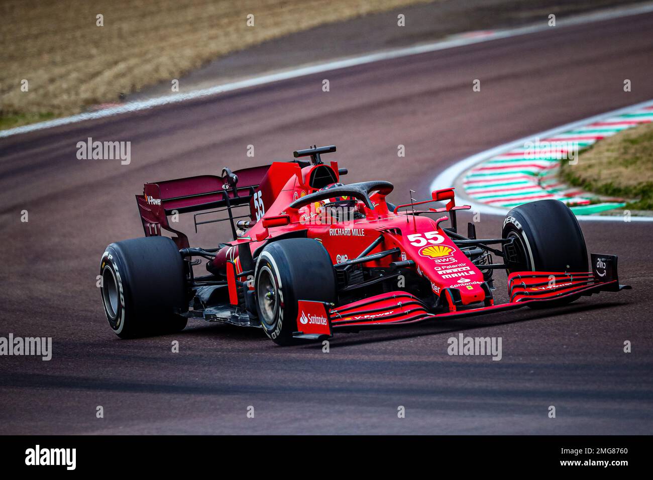 #55 Carlos Sainz, Scuderia Ferrari during a test with the old 2021 ...