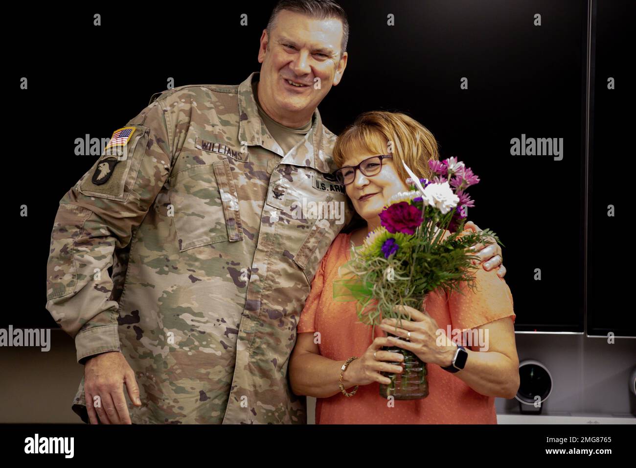 Illinois National Guard Executive Assistant Kelly Wood was given a ...