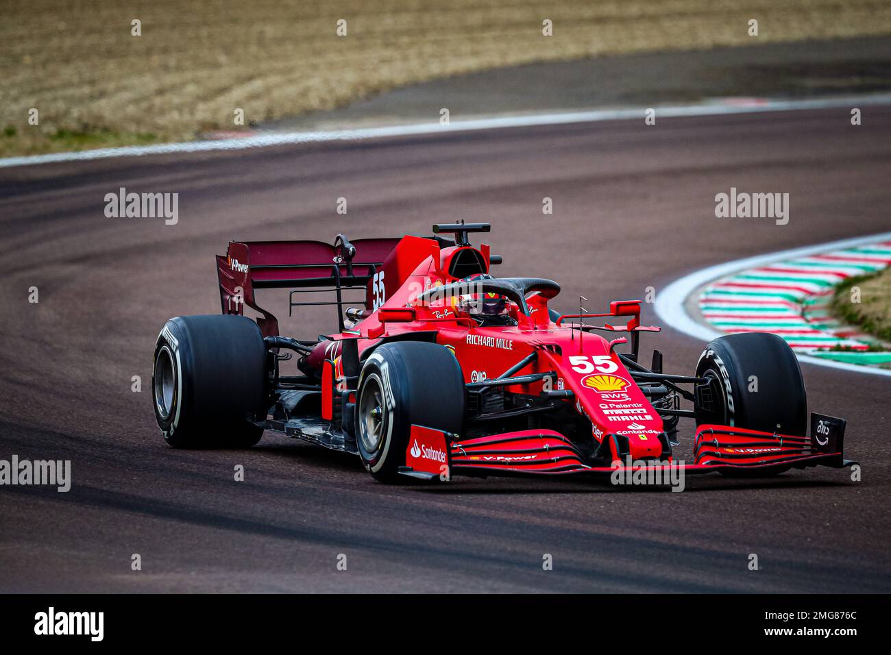 #55 Carlos Sainz, Scuderia Ferrari during a test with the old 2021 ...