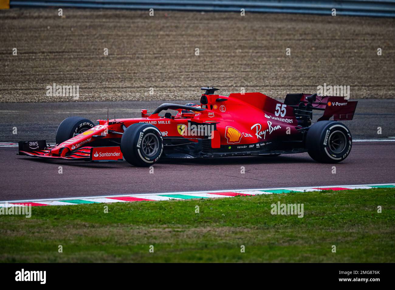 #55 Carlos Sainz, Scuderia Ferrari during a test with the old 2021 ...