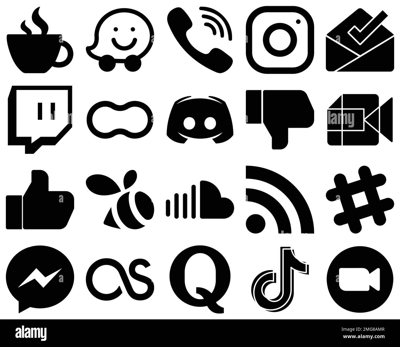 Discord black logo Black and White Stock Photos & Images - Alamy