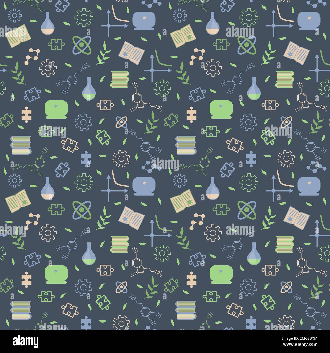 Seamless science vector decorative simple pattern Stock Vector Image ...