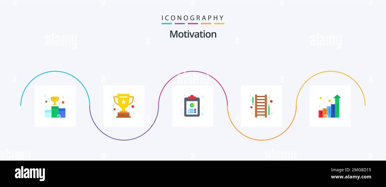 Motivation Flat 5 Icon Pack Including success. up. success. stair ...